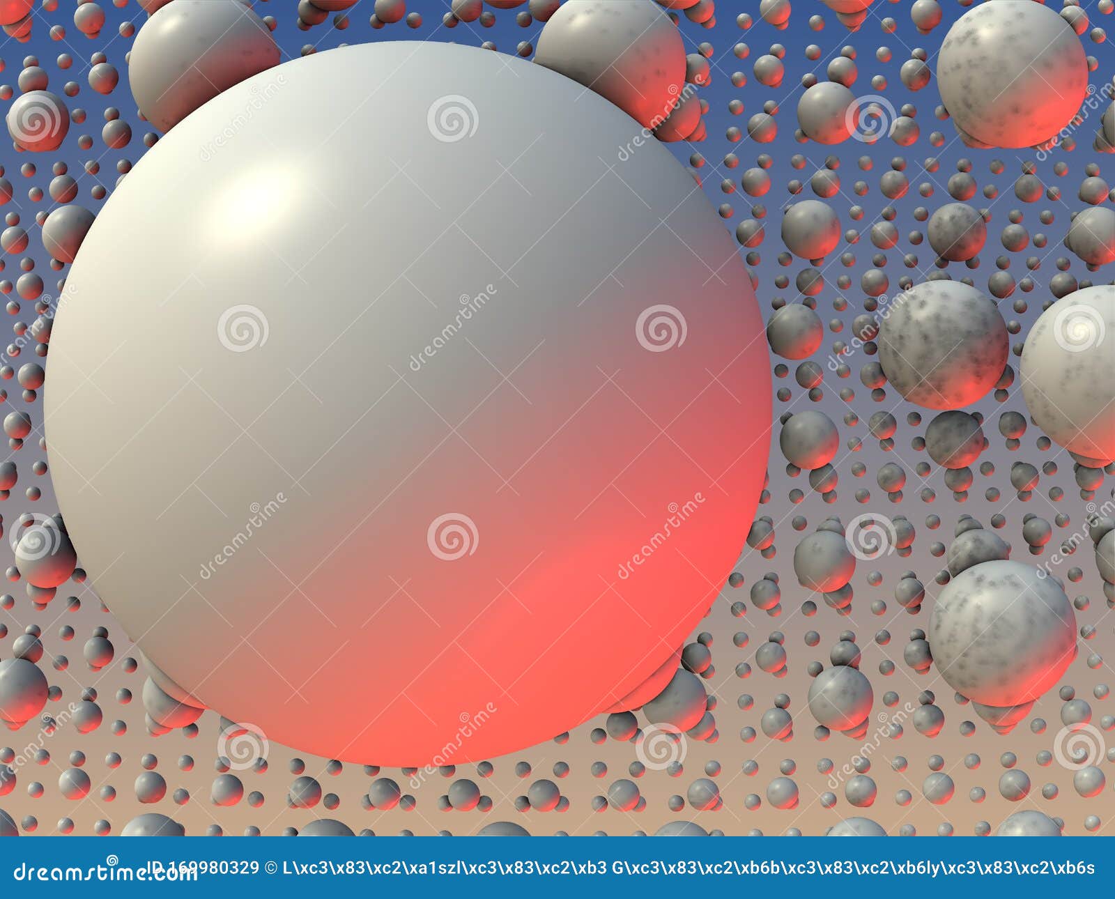 Floating Colored Spheres into Infinity Stock Illustration ...