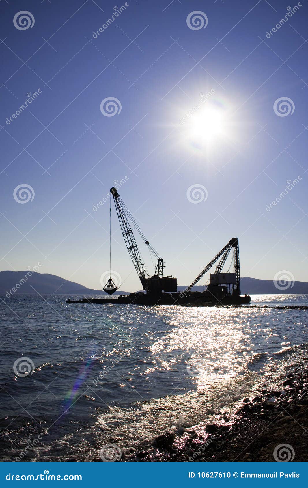 Floating crane stock photo. Image of maritine, heavy - 10627610