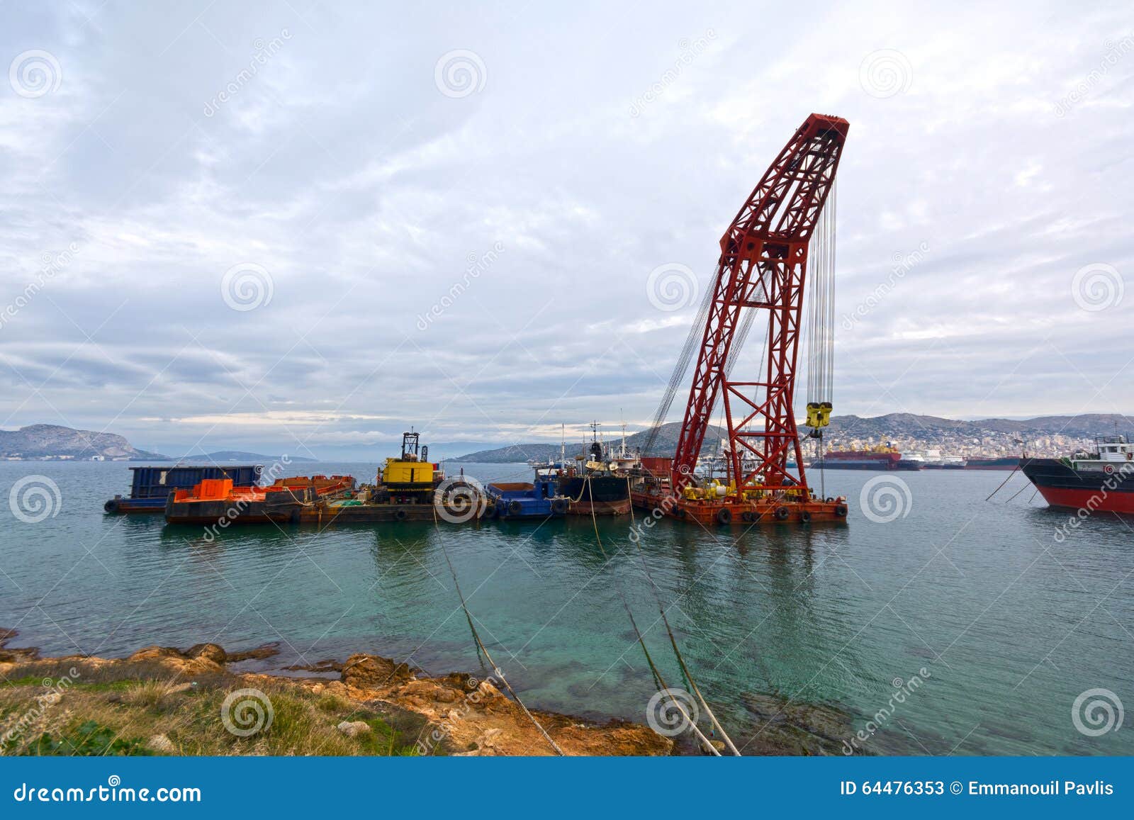 Floating crane stock image. Image of frame, building - 64476353