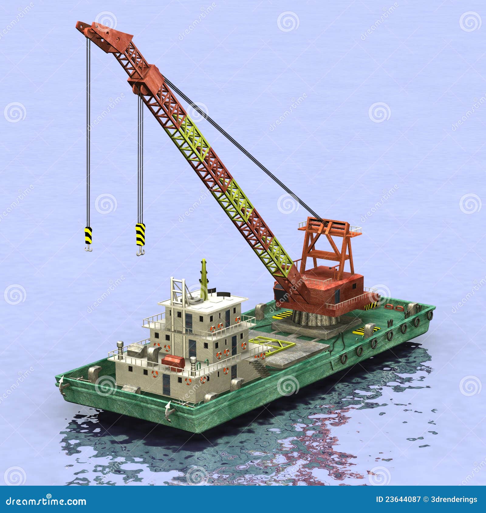Floating Crane. Vector | CartoonDealer.com #132314441