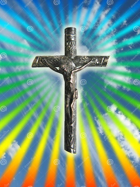 Floating cross stock photo. Image of beam, crucifix, light - 11045358