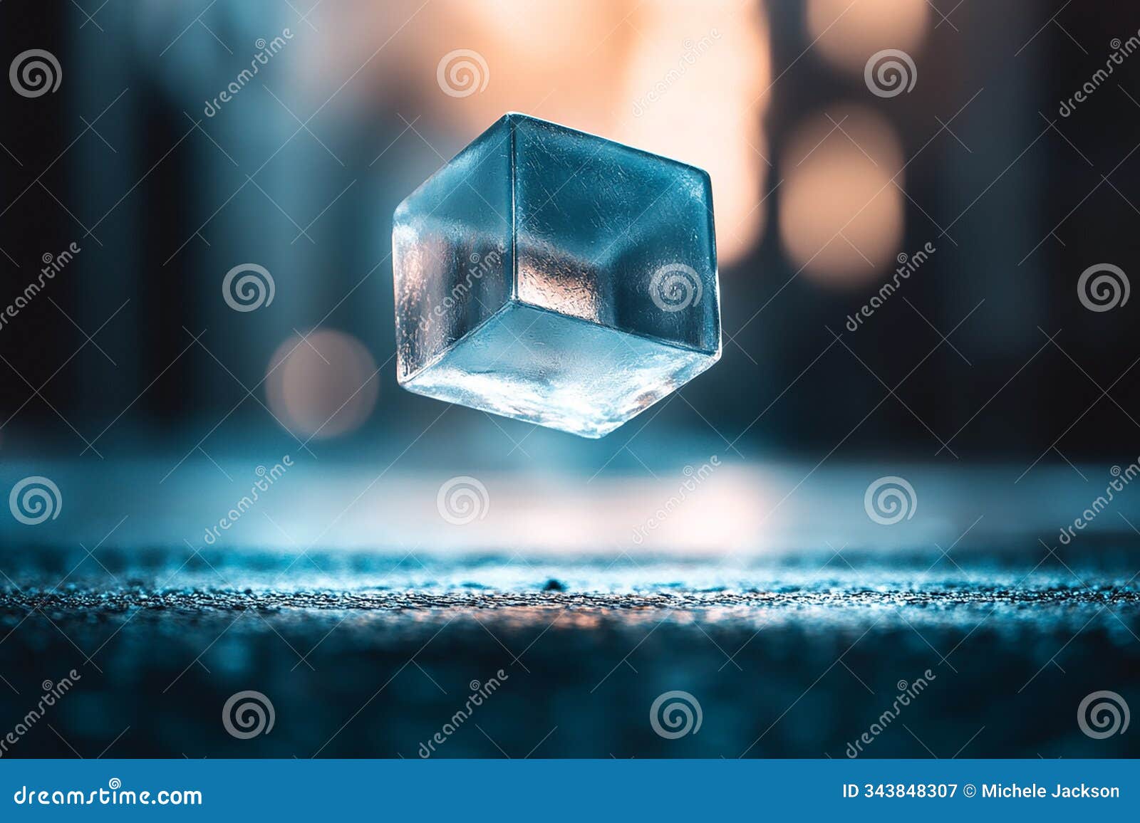 A Floating 3D Cube with Soft, Glowing Edges in a Dark, Minimalist ...