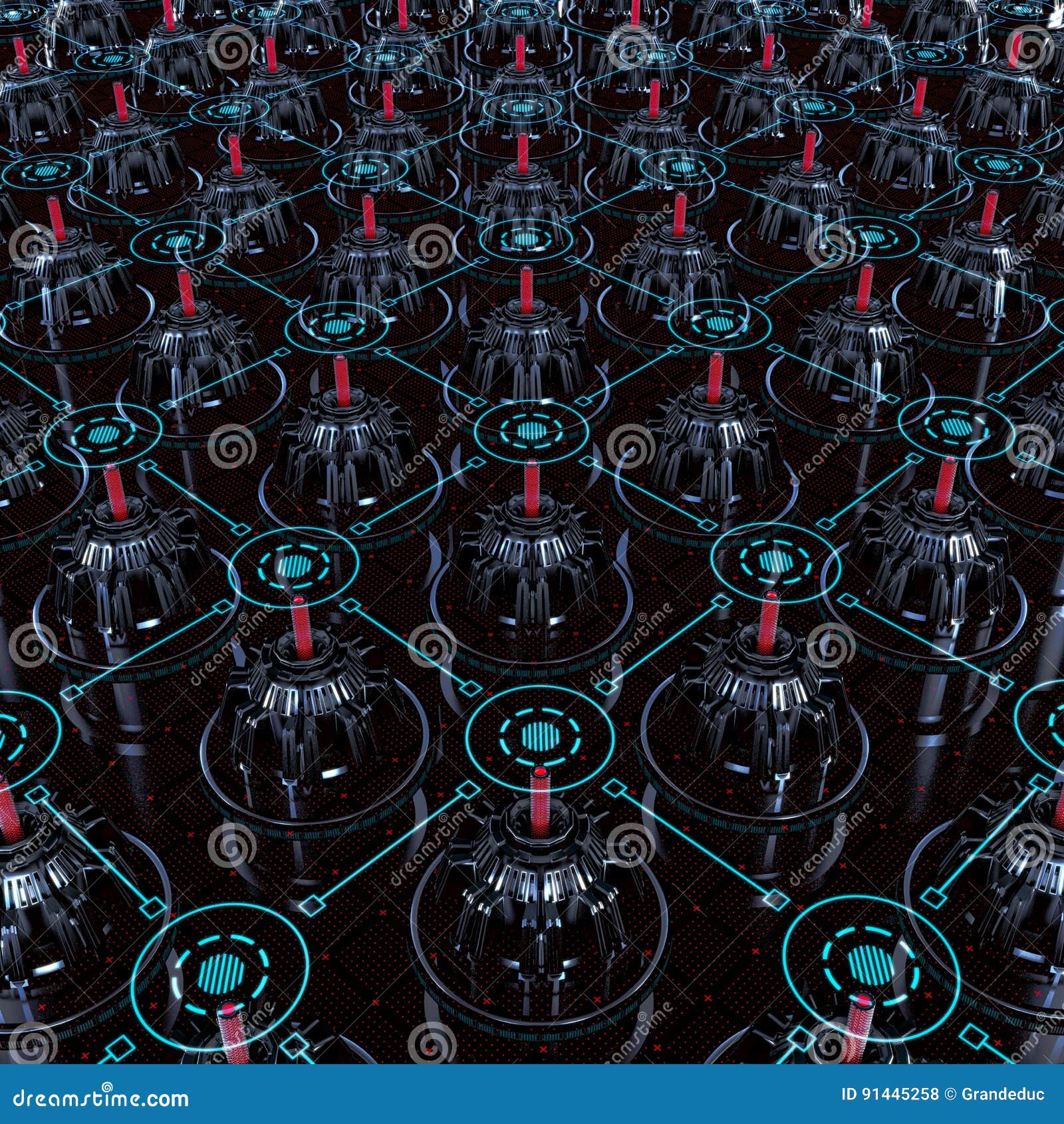 Floating data points grid stock illustration. Illustration of ...