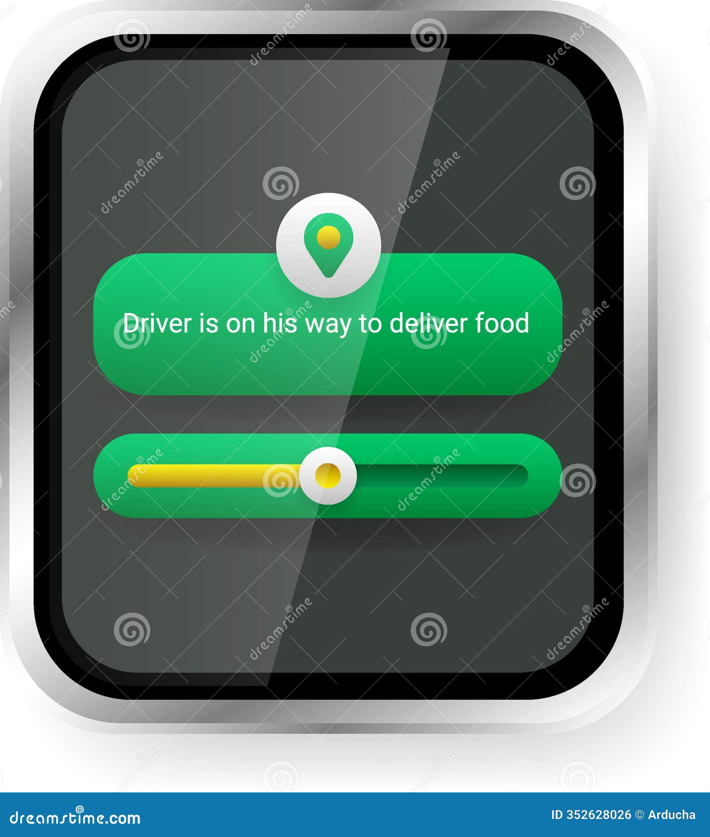Floating Delivery Notification User Interface for Online Food Tracking ...