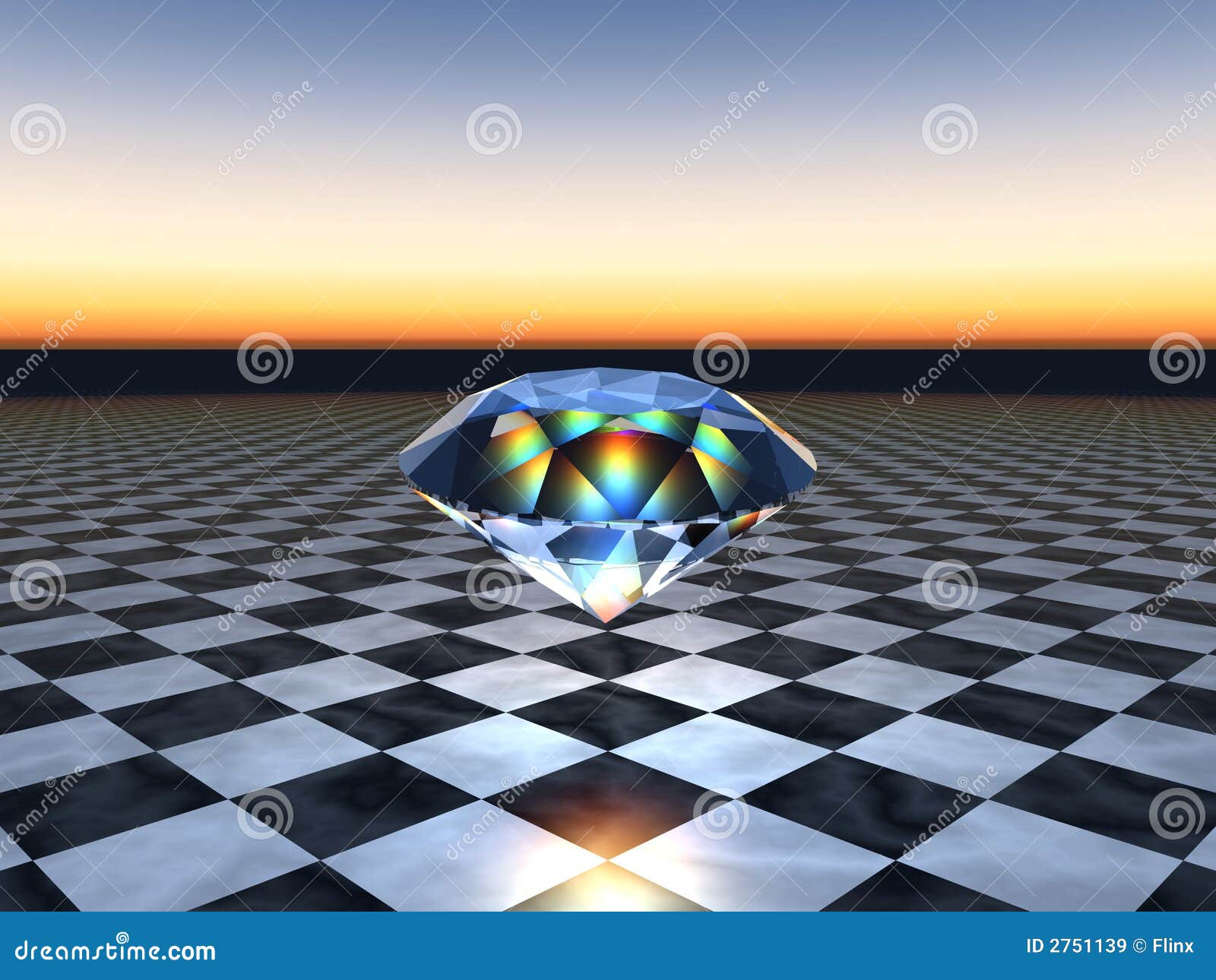 Floating Diamond stock illustration. Illustration of generated - 2751139