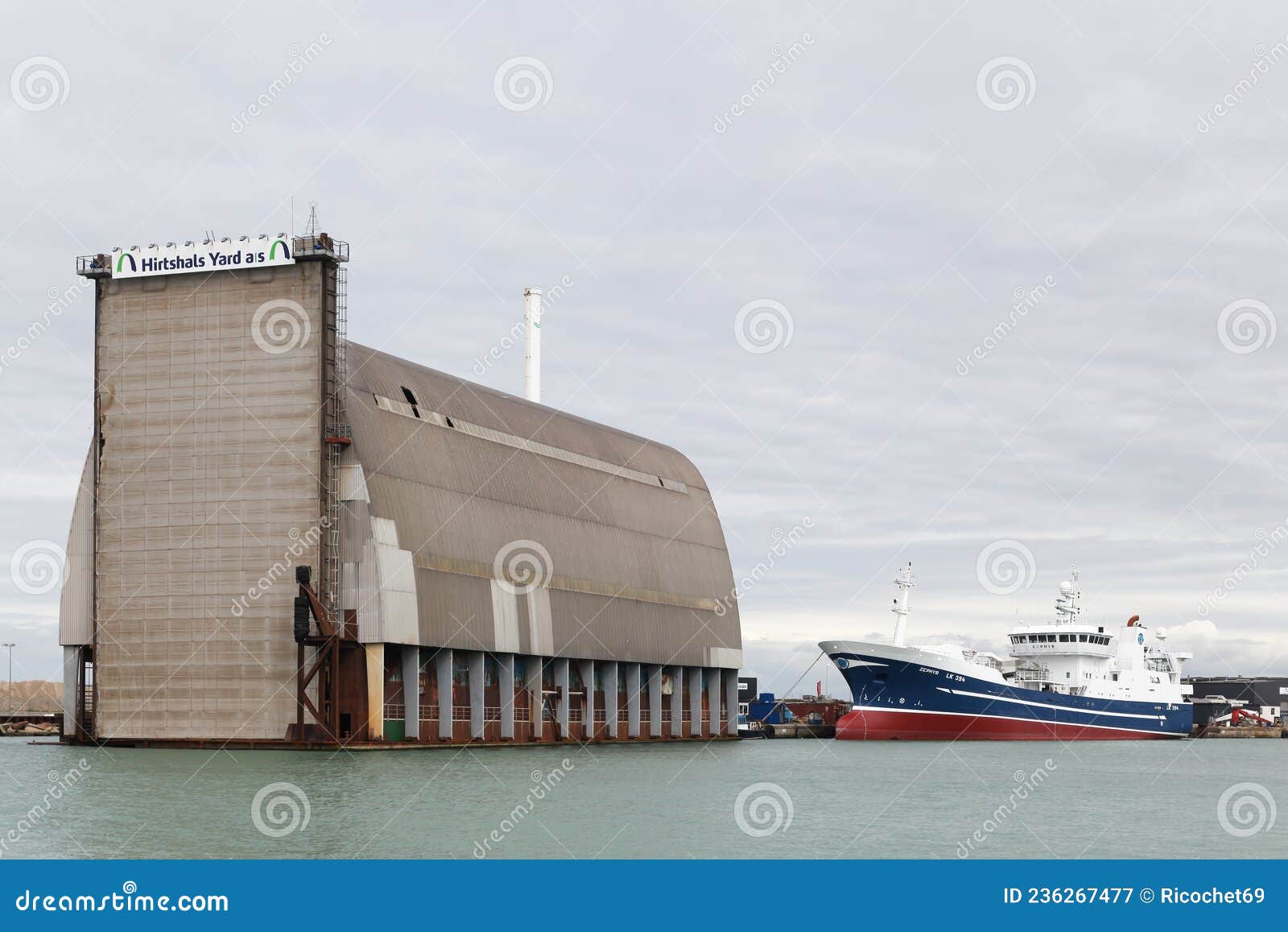 Floating Dock at Hirtshals Harbor in Denmark Editorial Photography ...
