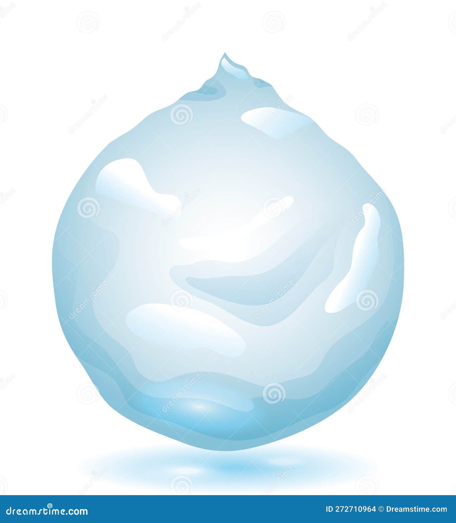 Floating Drop of Water, Isolated in Gradient Style, Vector Illustration ...