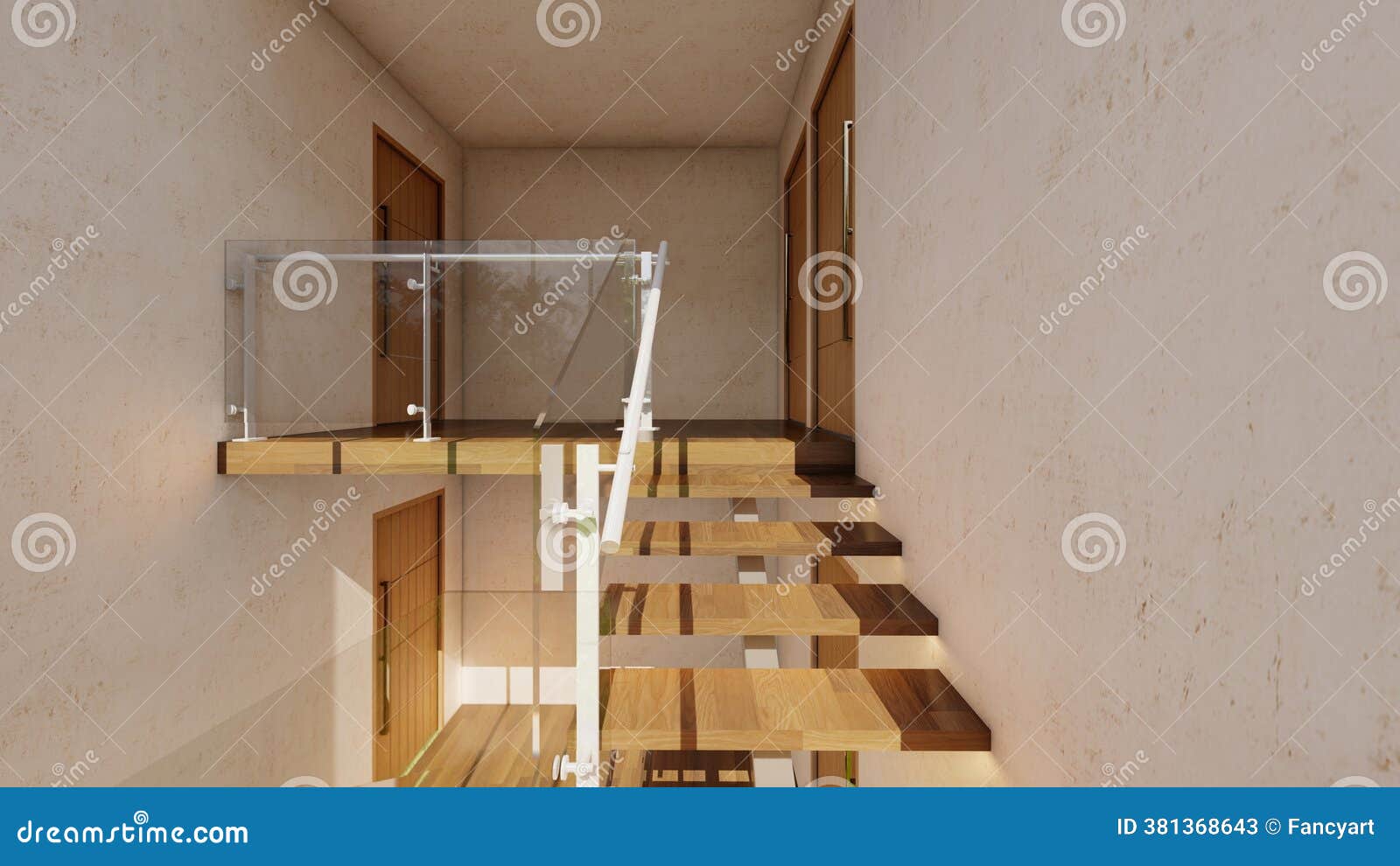 Floating Duplex Stair Design In Luxury Home-Architectural Visualization ...