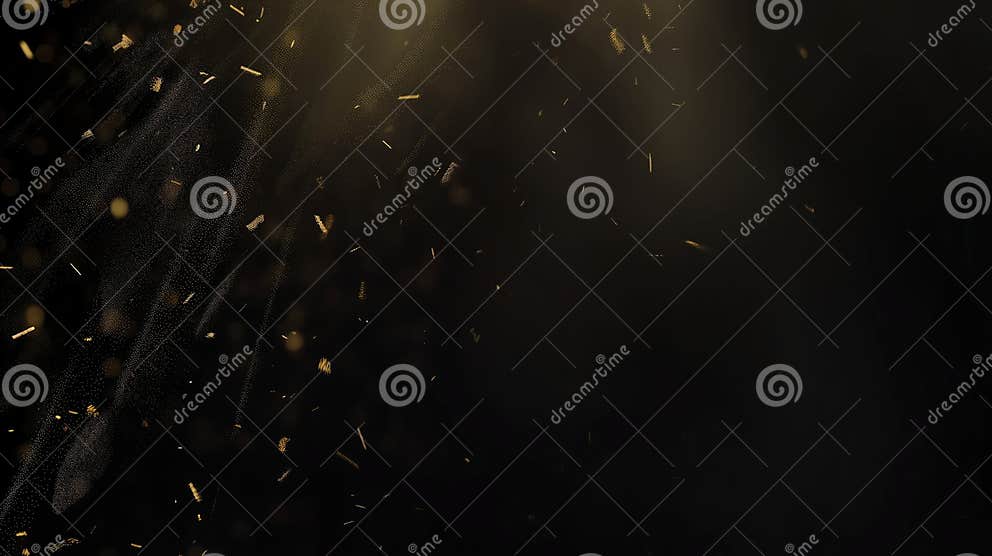 Dust Particles Floating in the Air, Illuminated by Light Rays in a Dark ...