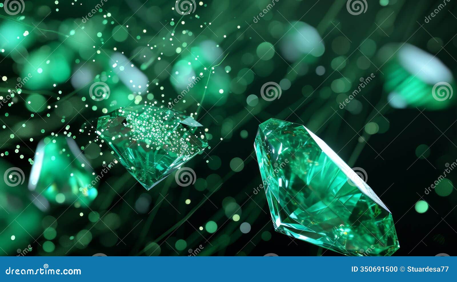 Floating Emerald Crystals in a Digital Particle-filled Environment ...