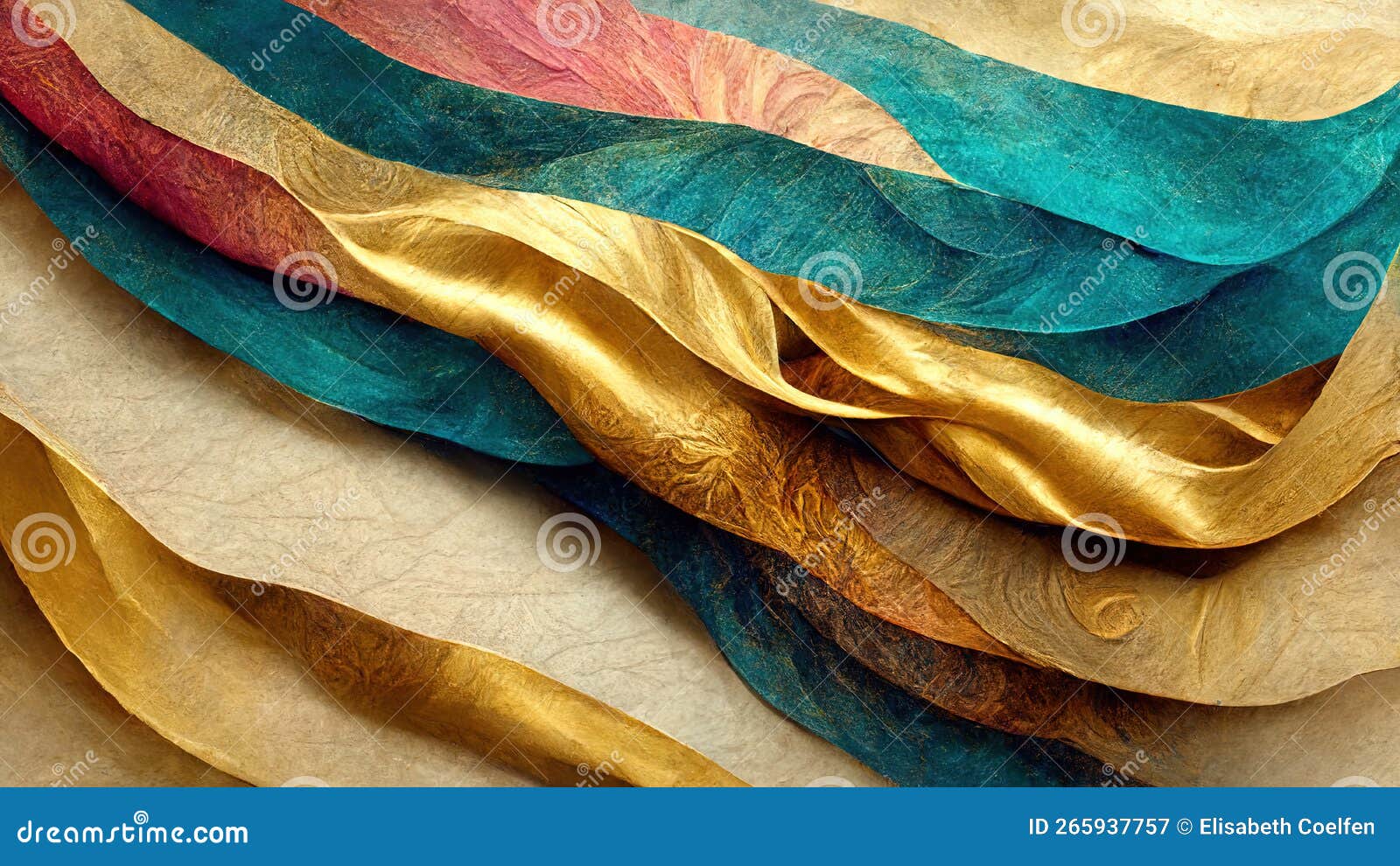 Floating Fabric in Different Colours Background Stock Illustration ...