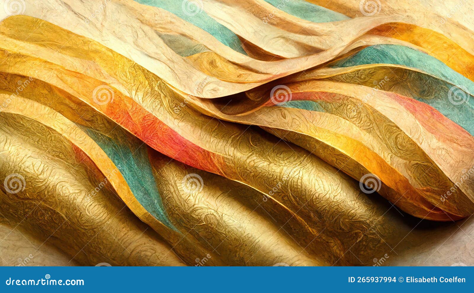 Floating Fabric in Different Colours Background Stock Illustration ...