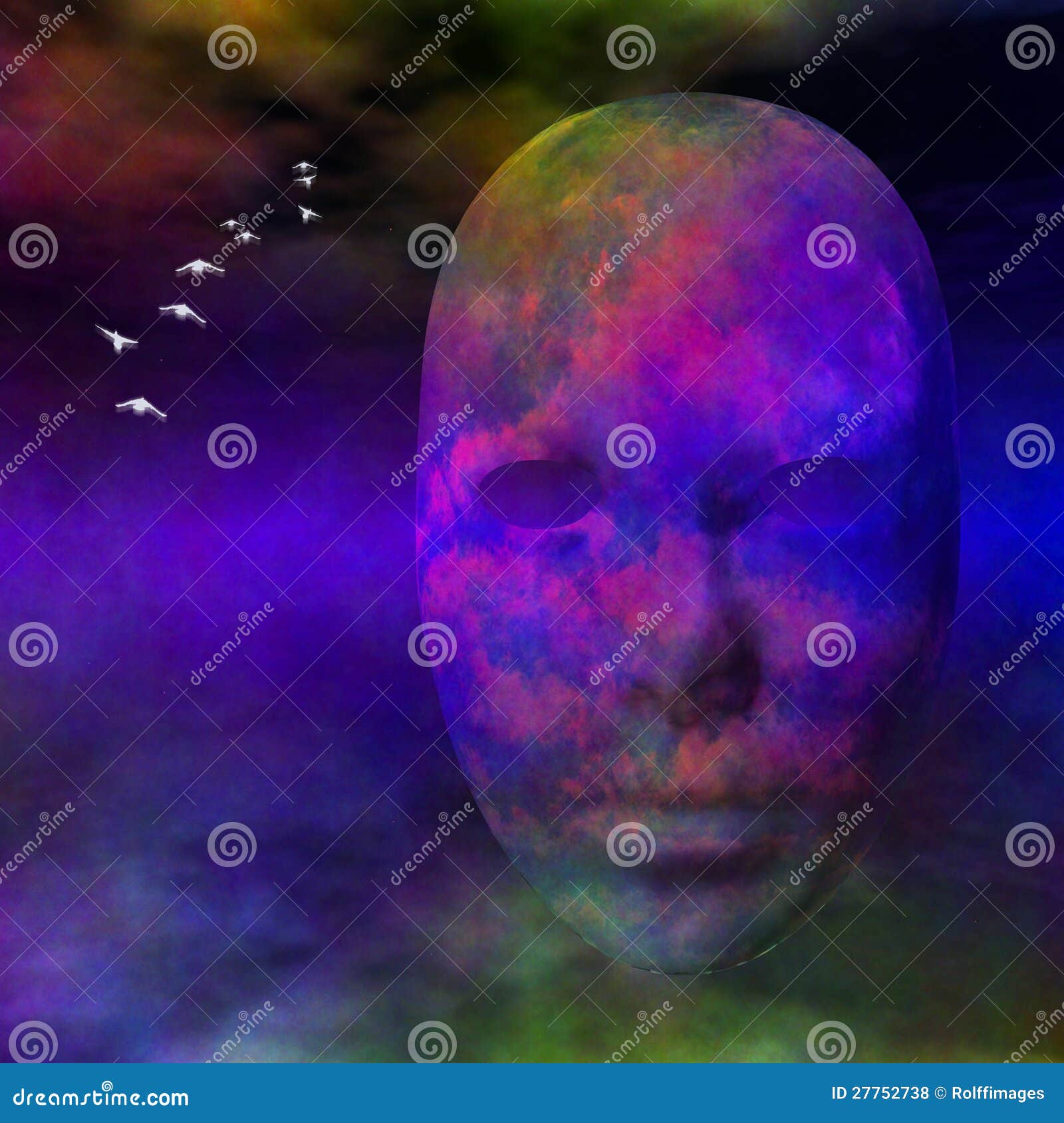 Floating Face Stock Illustrations – 2,711 Floating Face Stock ...