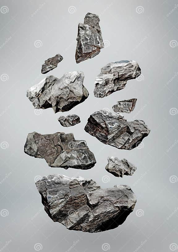 Floating/Falling Rocks stock photo. Image of heavy, natural - 44128756