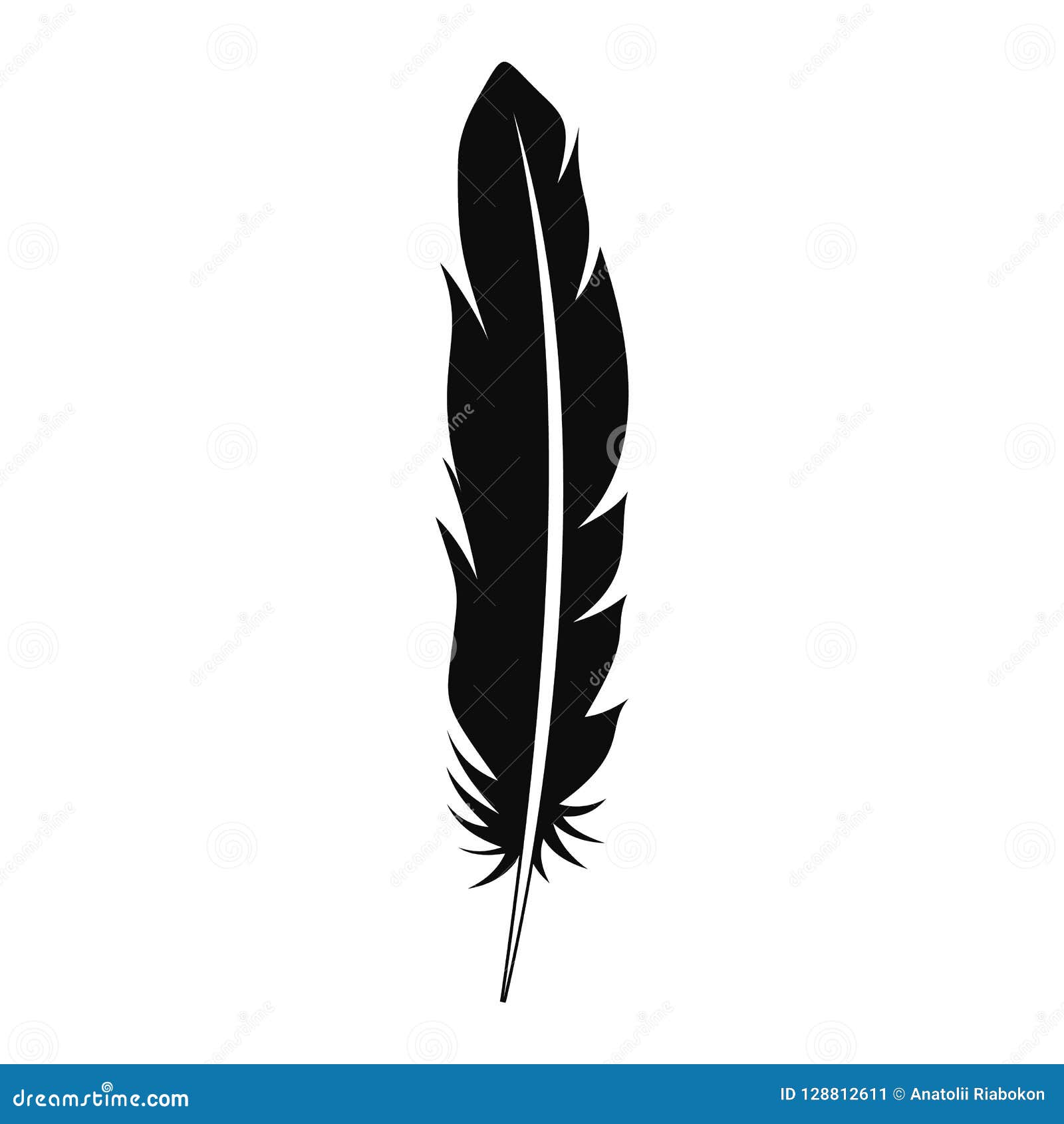 Floating Feather Icon, Simple Style Stock Illustration - Illustration ...