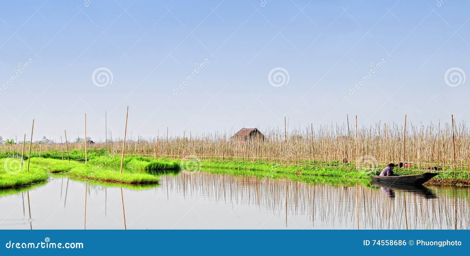 Floating Fields on the Lake in Inlay, Myanmar Editorial Photo - Image ...