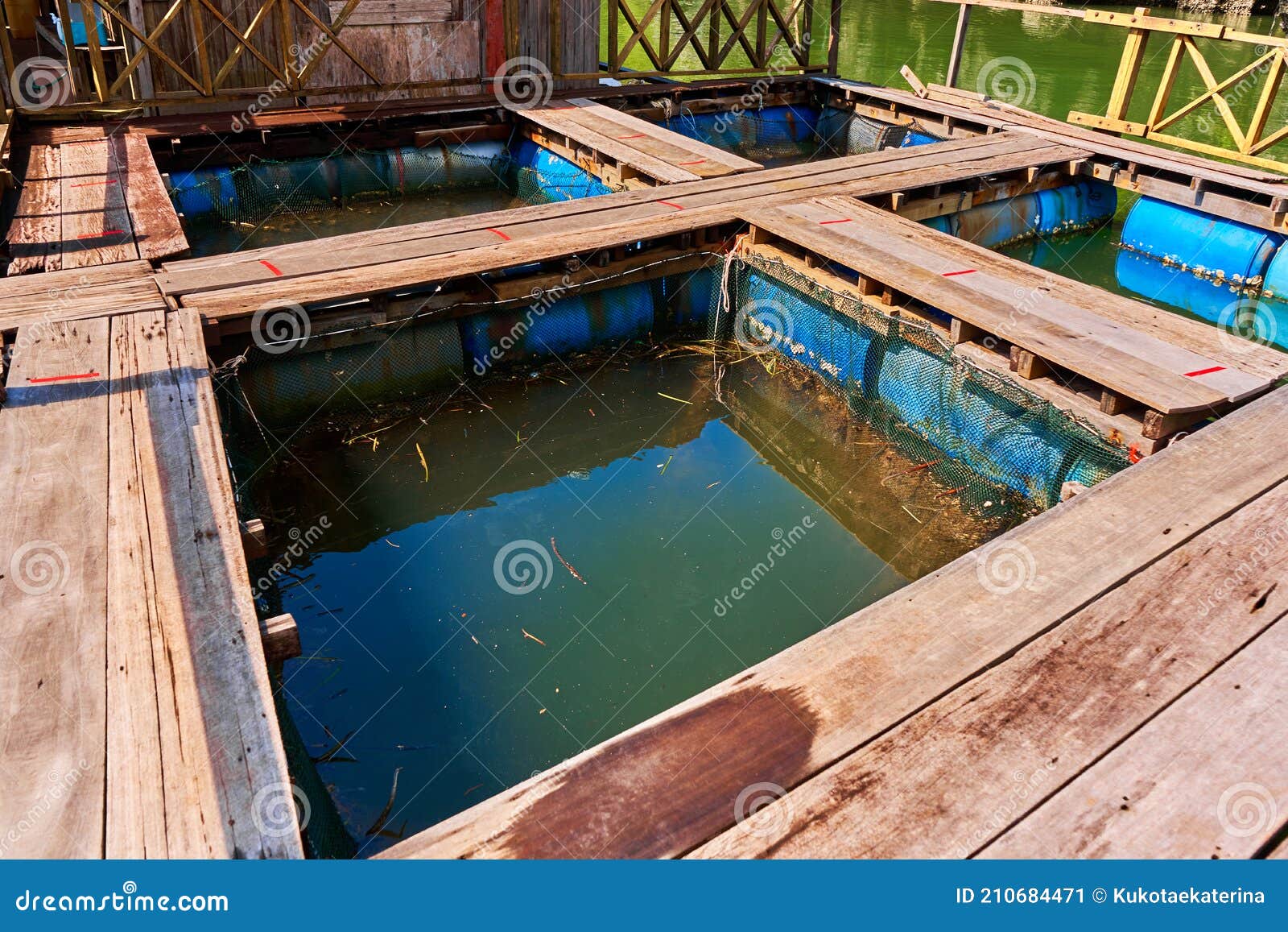 A Floating Fish Farm on the Island of Langkawi in Malaysia Stock Image ...
