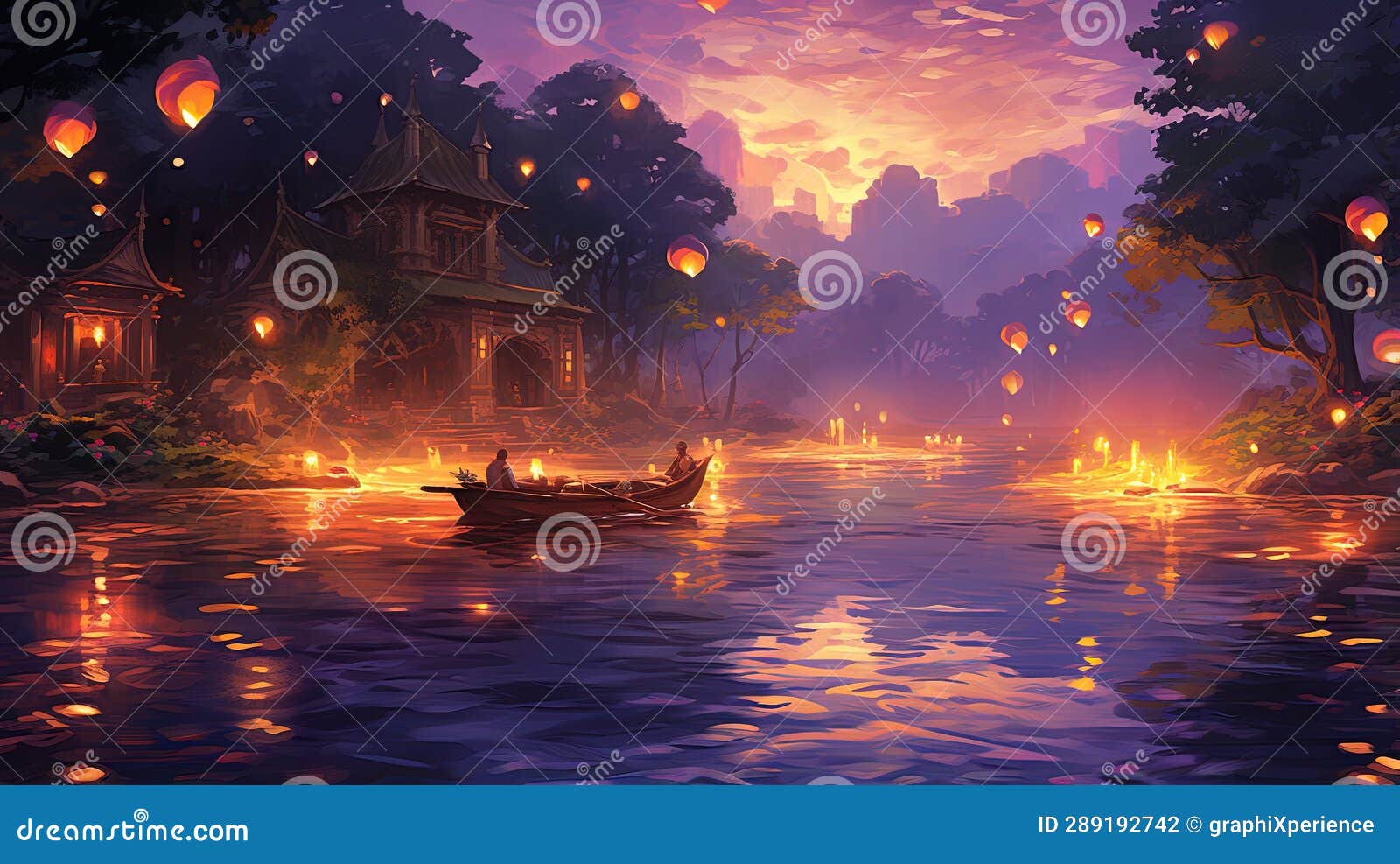 Floating Flames in the Night Stock Illustration - Illustration of ...