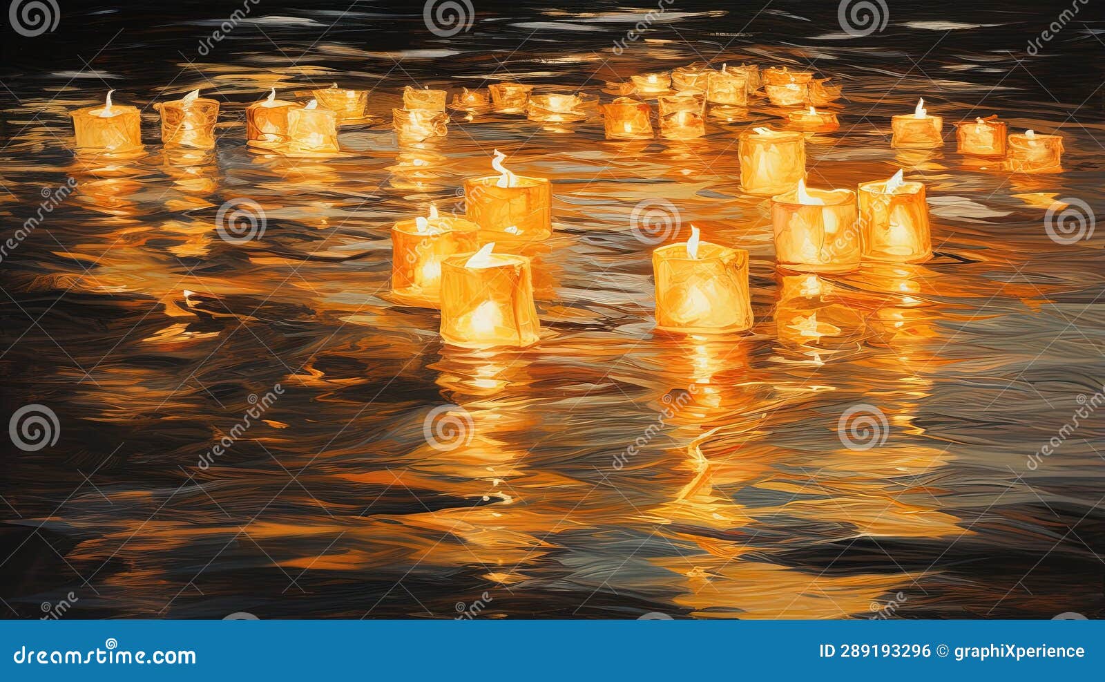 Floating Flames in the Night Stock Illustration - Illustration of ...