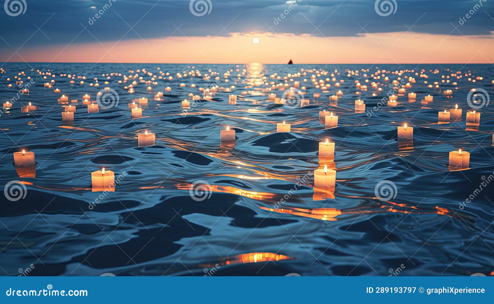 Floating Flames in the Night Stock Illustration - Illustration of ...