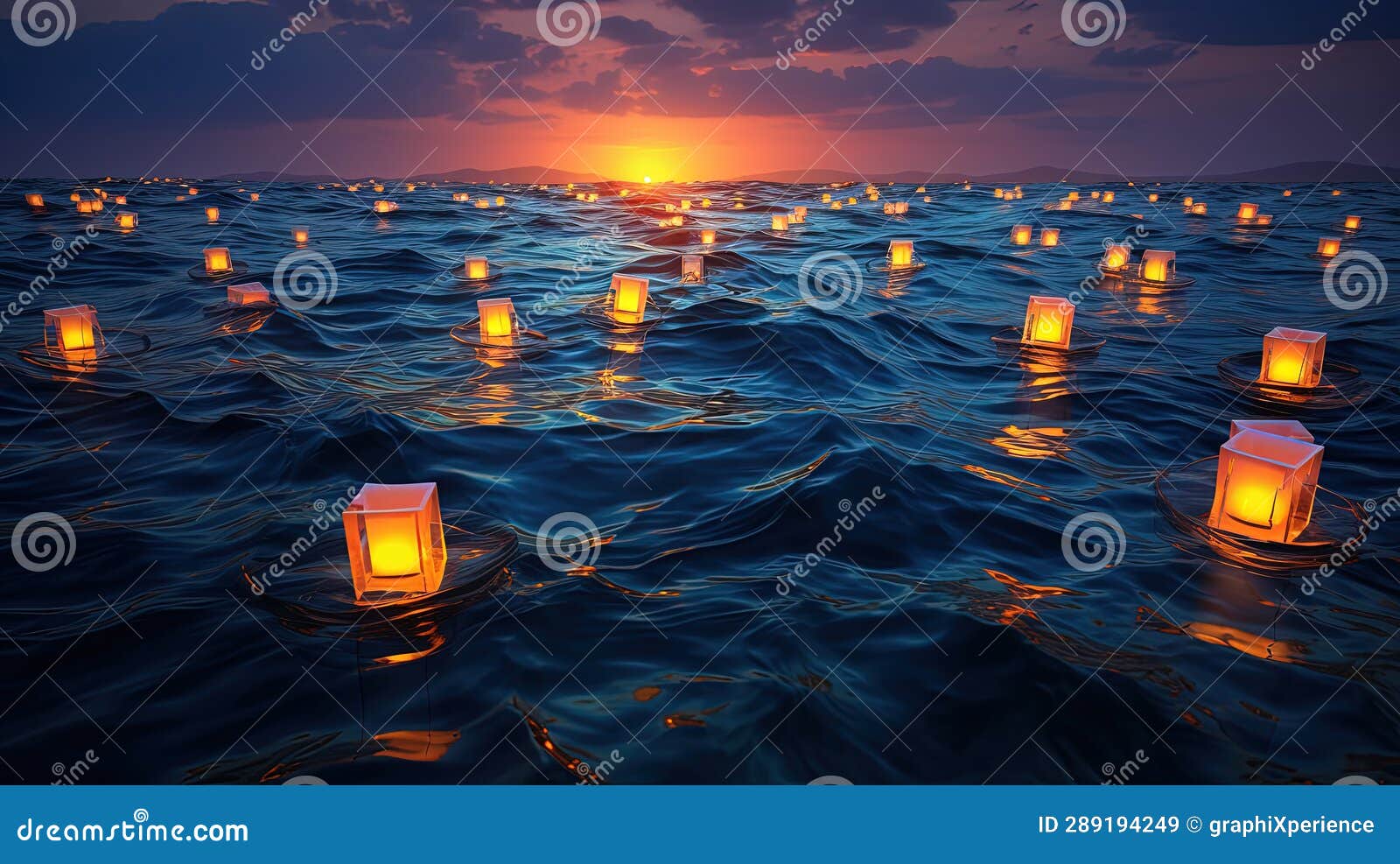 Floating Flames in the Night Stock Illustration - Illustration of ...