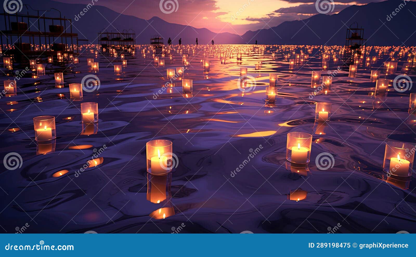 Floating Flames in the Night Stock Illustration - Illustration of ...