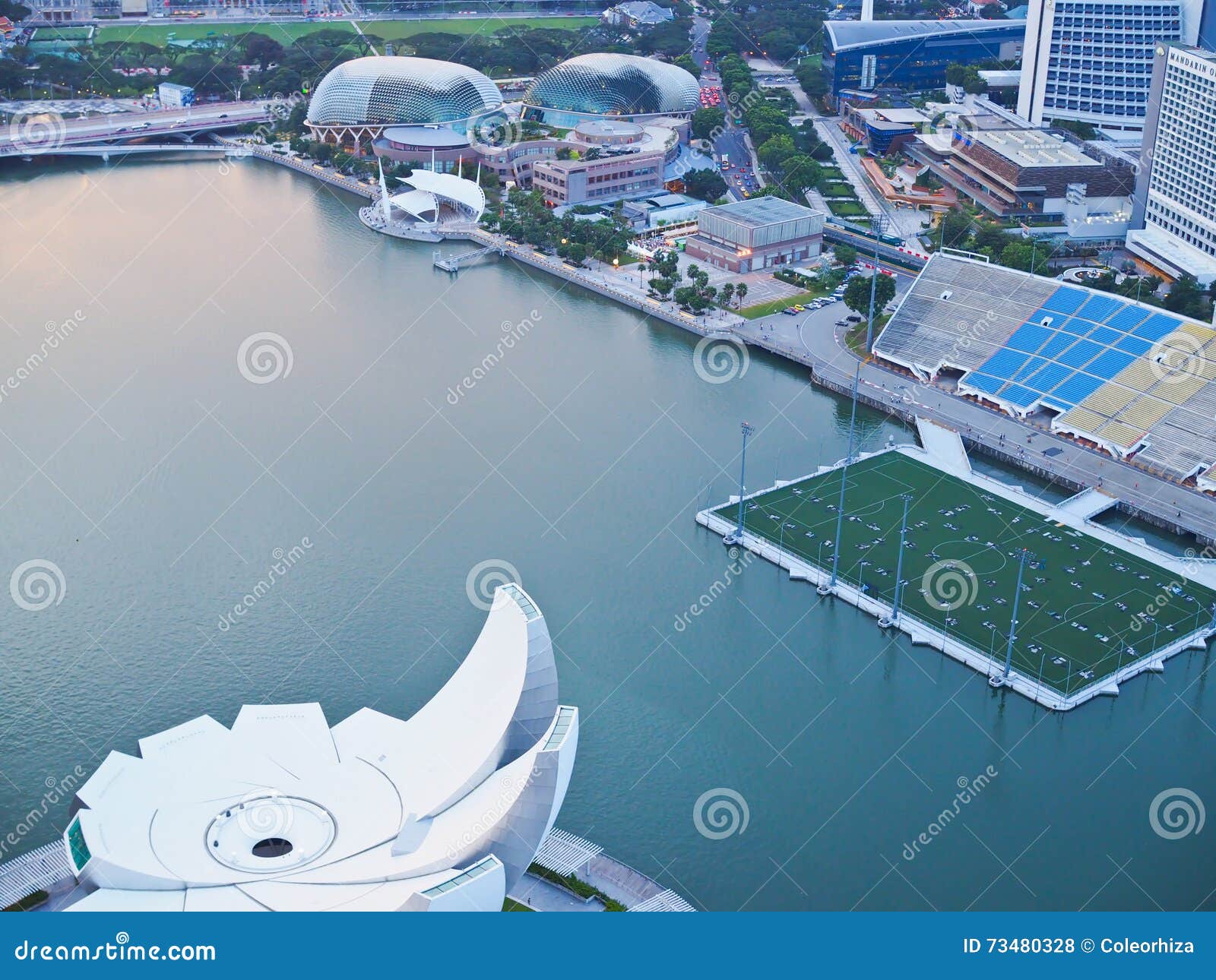 Floating football field stock photo. Image of field, tree - 73480328