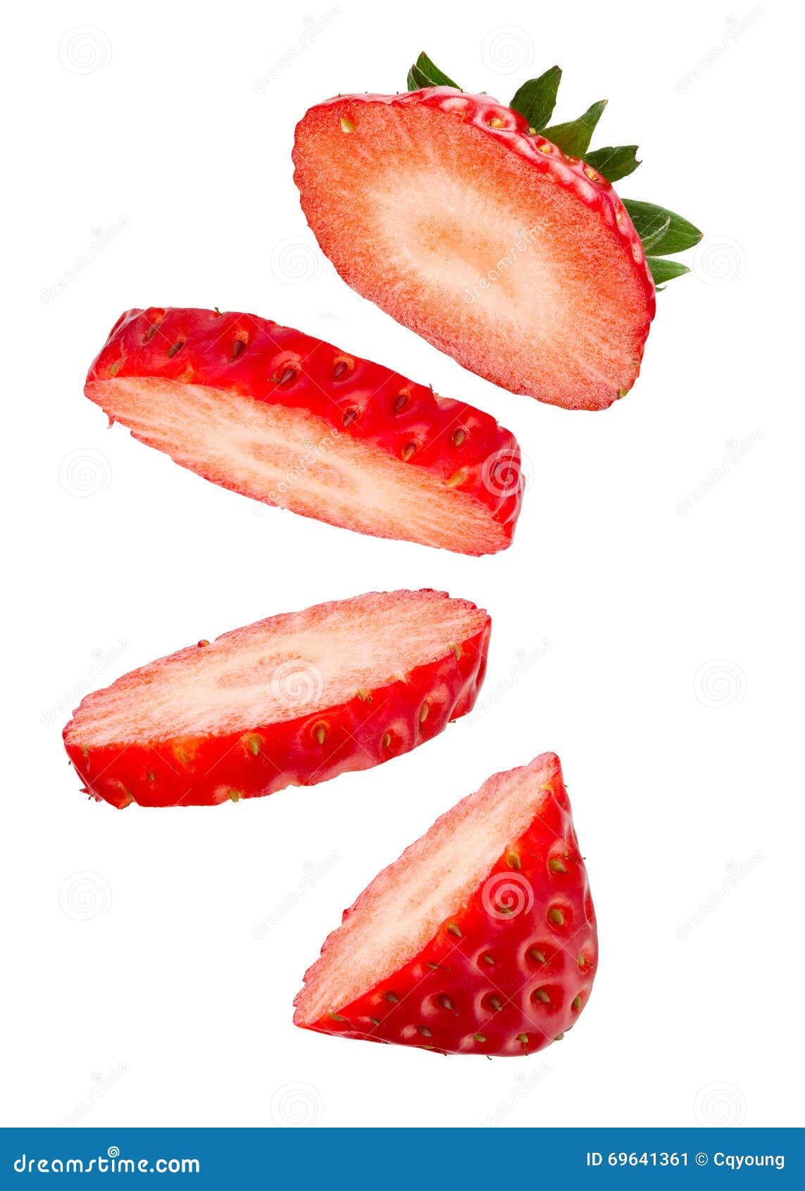 Floating Fresh Strawberry stock image. Image of full - 69641361