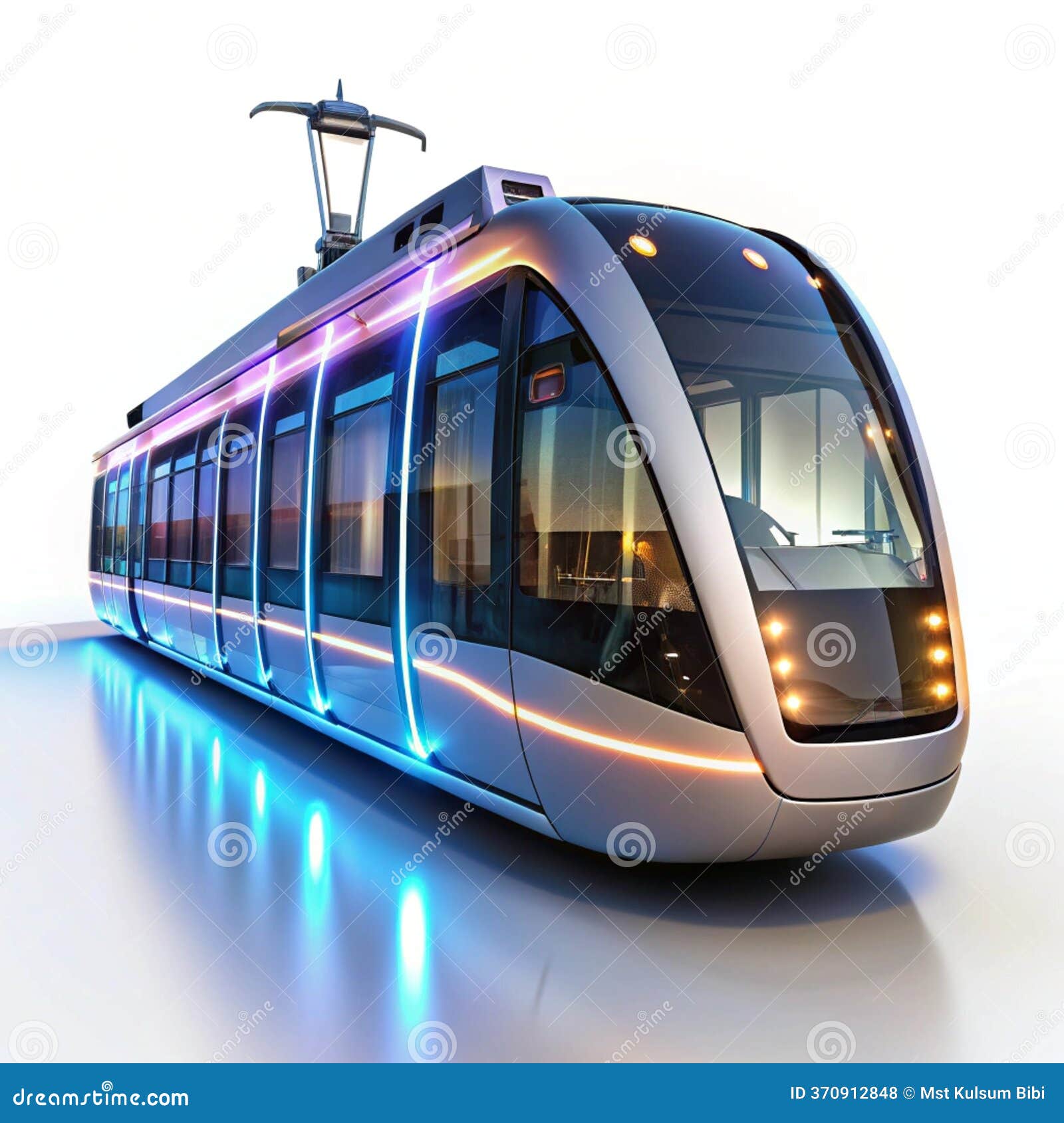 Futuristic Tram Stop With Solar Panels Royalty-Free Stock Image ...