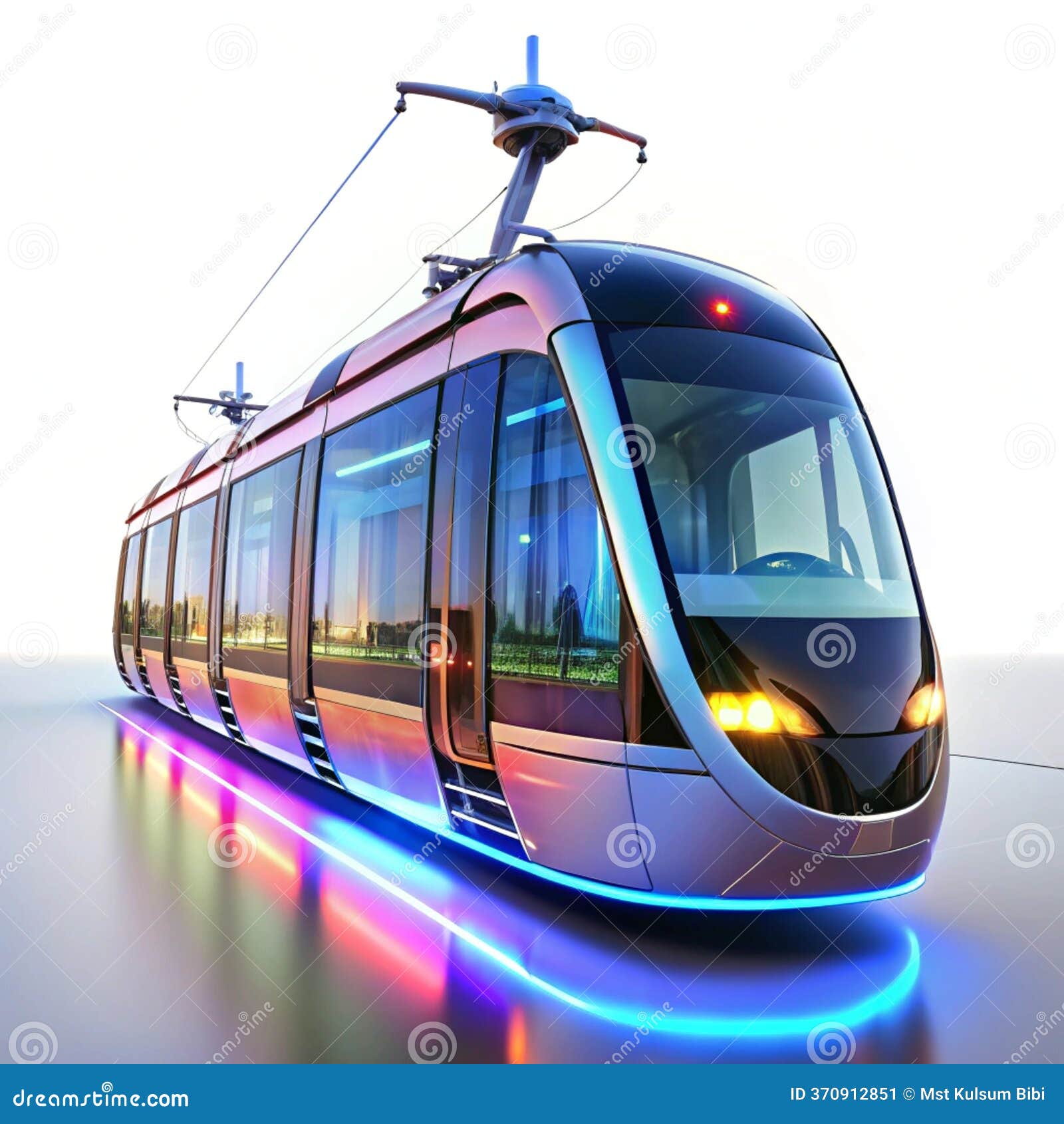 Futuristic Tram Stop With Solar Panels Royalty-Free Stock Image ...