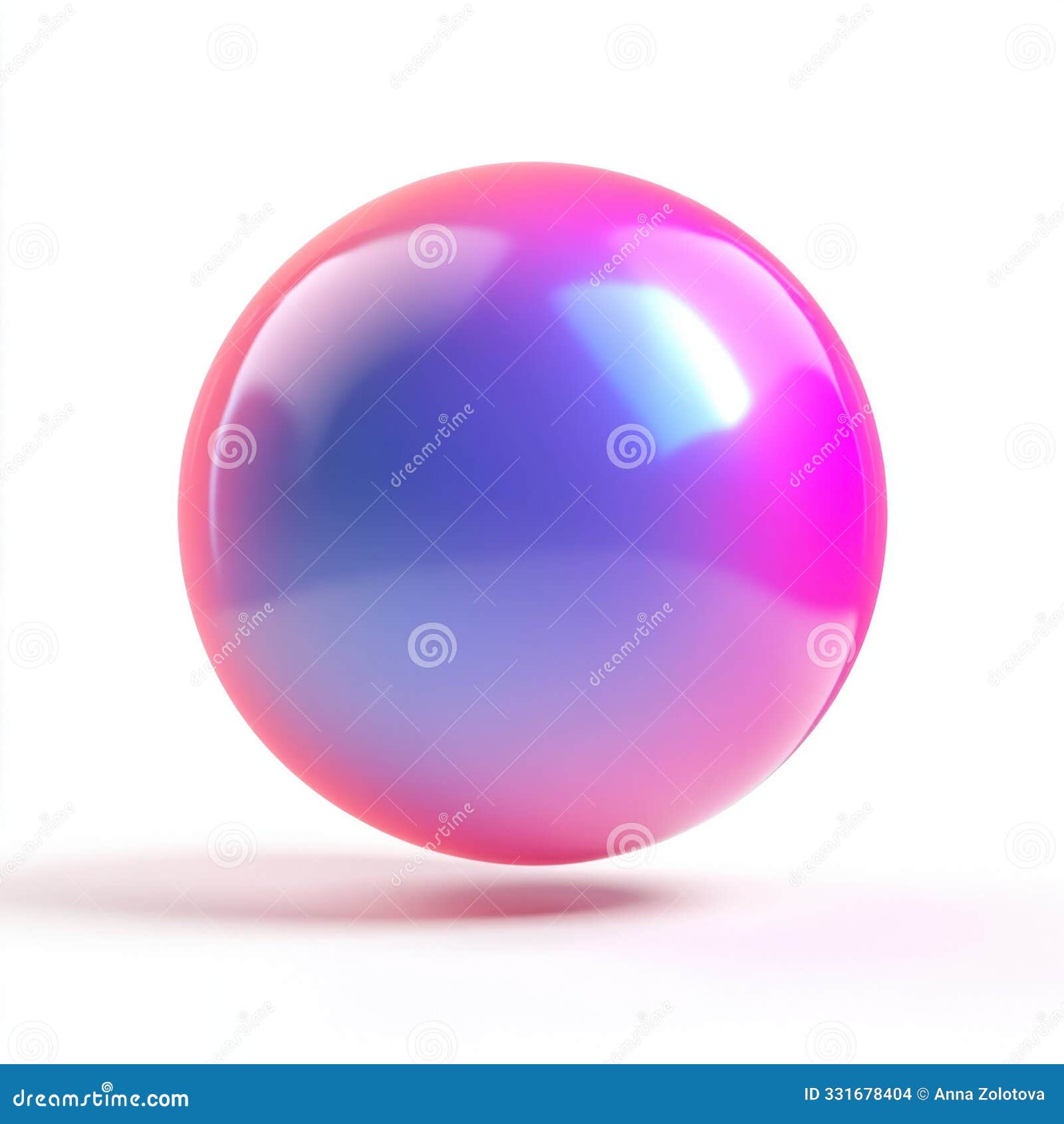 Floating Geometric Sphere with Gradient Colors Casting a Soft Shadow on ...