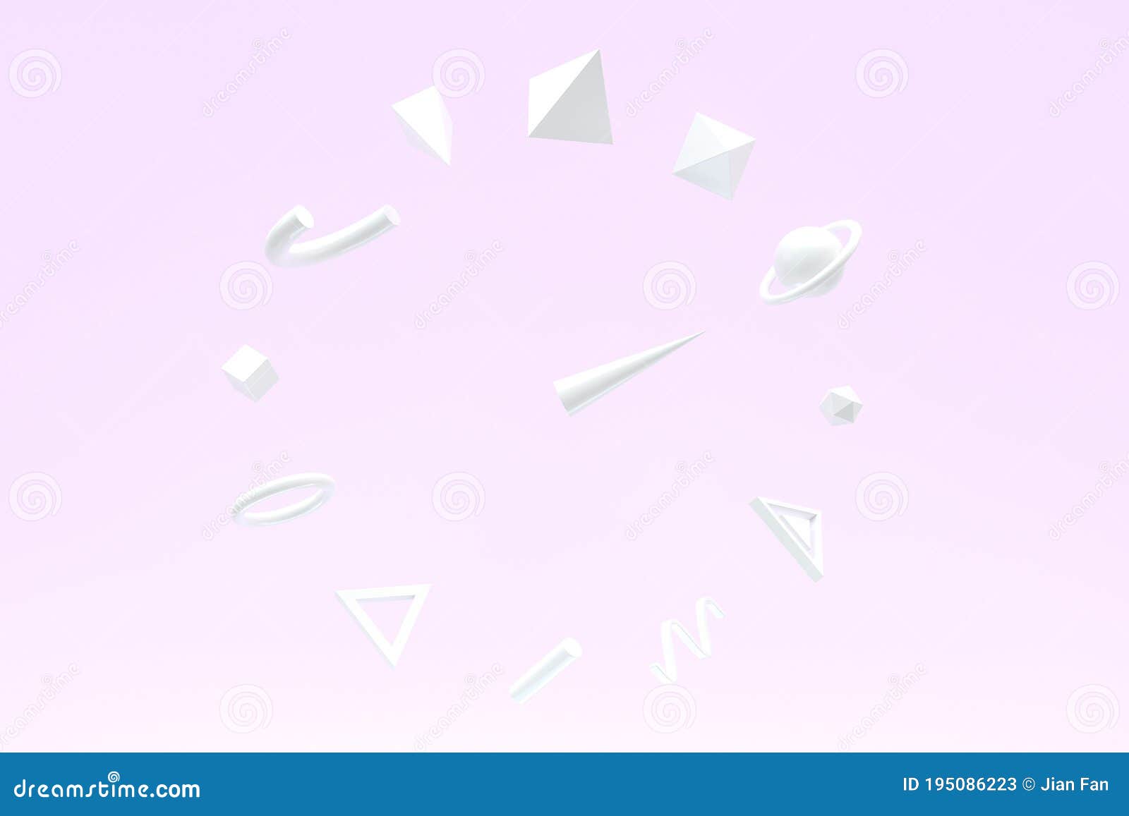 Floating Geometries, Creative Background, 3d Rendering Stock ...