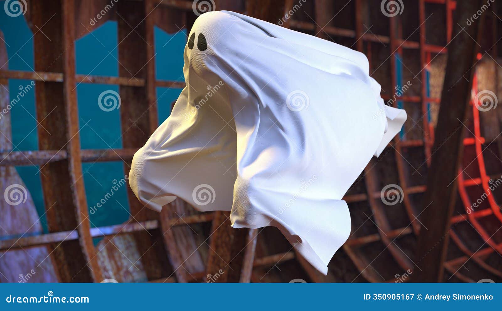 A Ghost Draped In Broken Chains, Resembling A Tortured Spirit Trapped ...