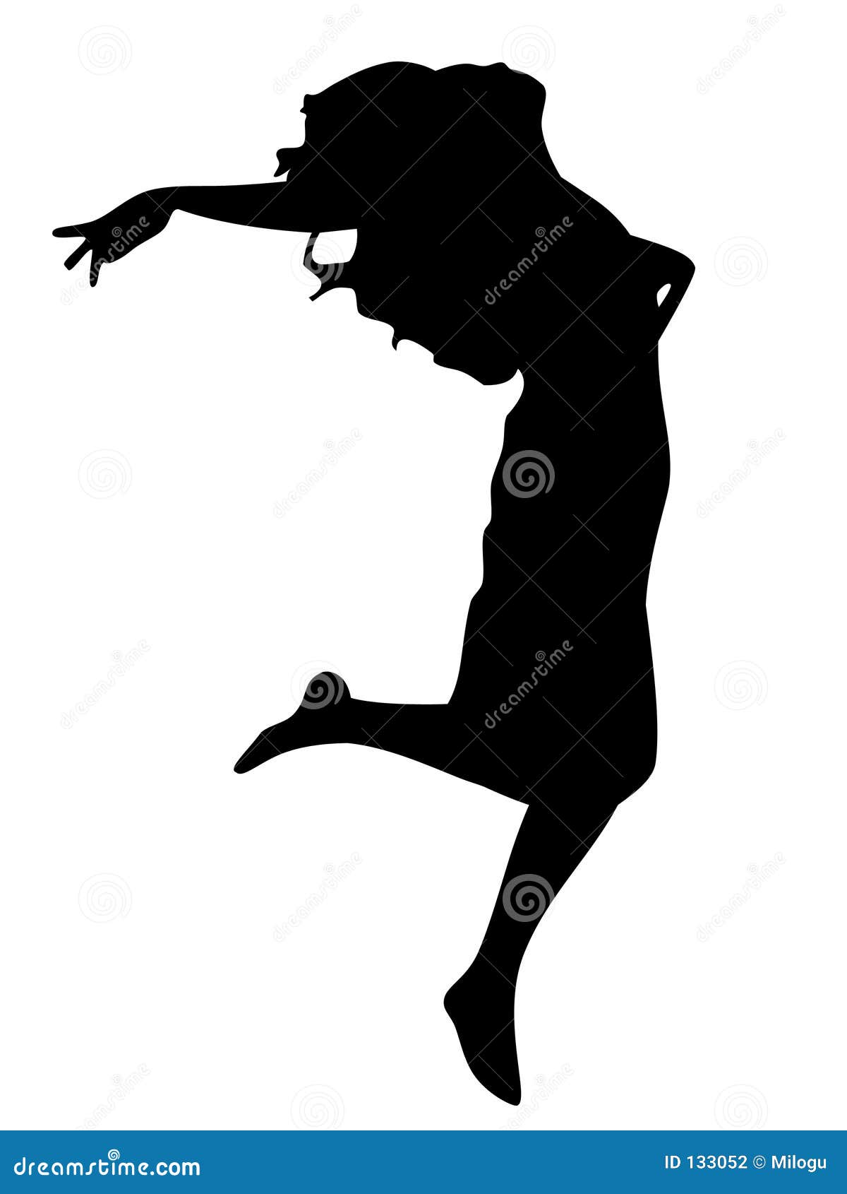 Floating girl stock illustration. Illustration of black - 133052