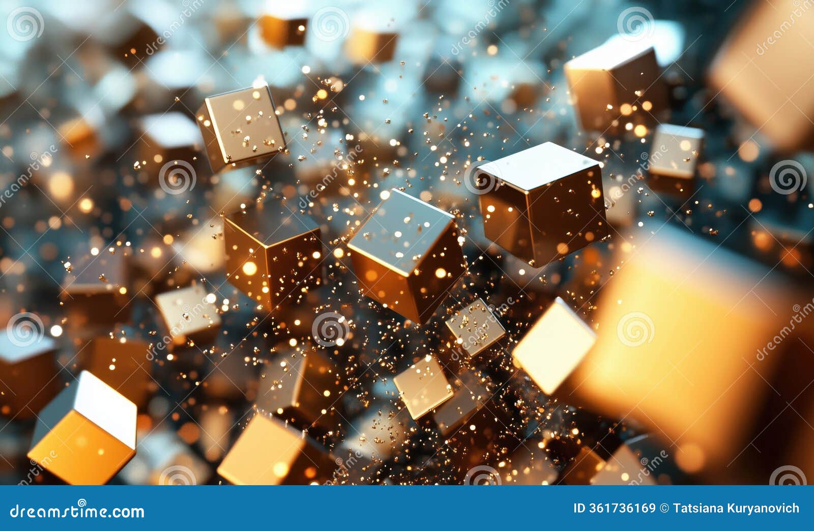 Floating Golden Clockwork Orbs In A Surreal Sky Above Clouds With A ...