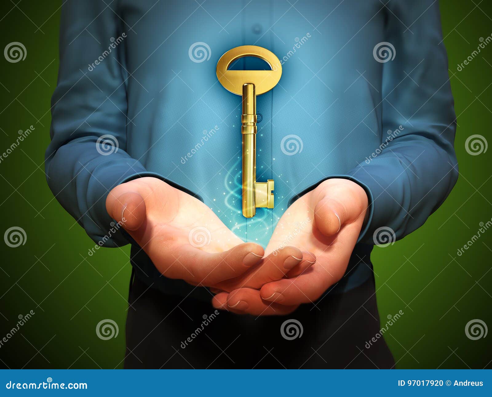 Floating golden key stock illustration. Illustration of login - 97017920