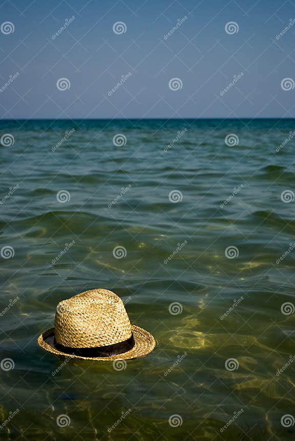 Boater Hat Floating on the Water As Holiday Concep Stock Photo - Image ...