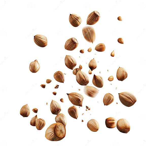 Floating Hazelnuts stock illustration. Illustration of farming - 348130812