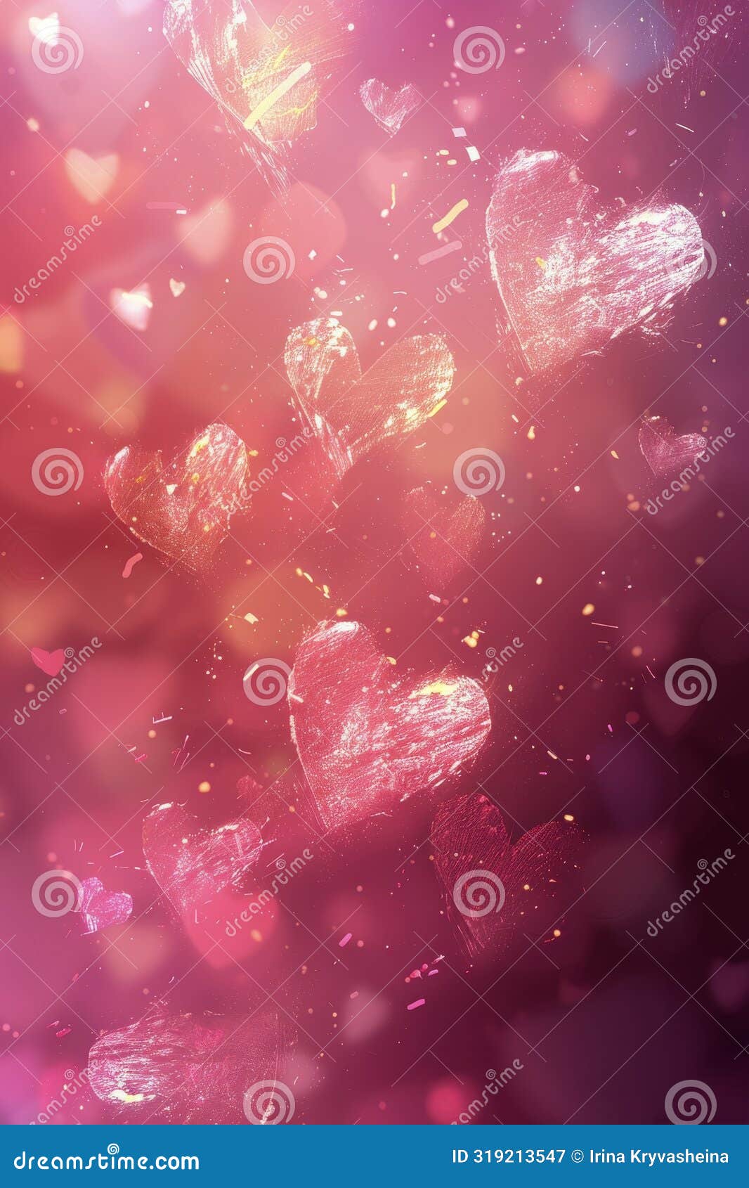 Floating Hearts Above stock image. Image of joyful, shape - 319213547