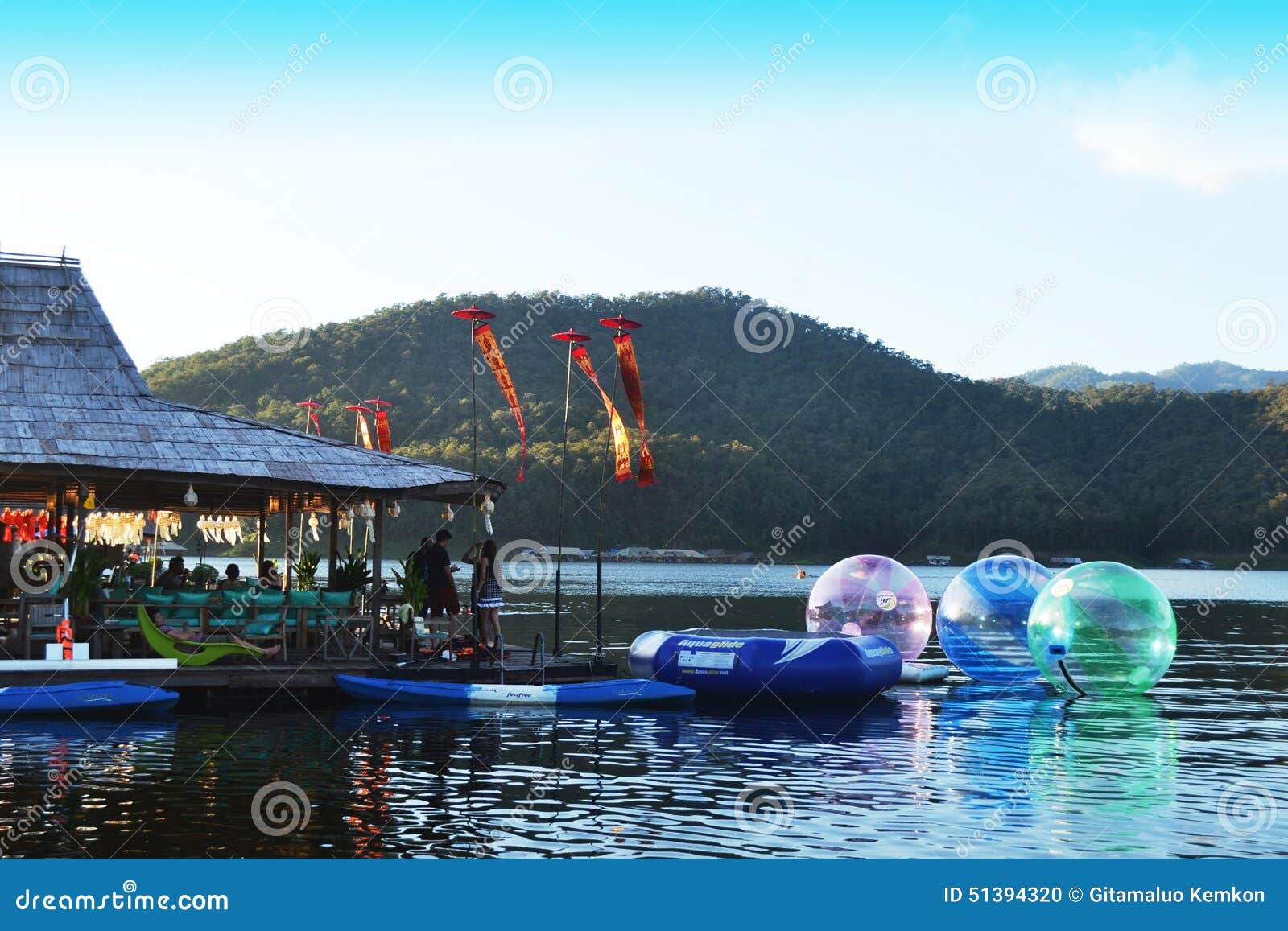 Floating Home In Sangklaburi Lake Western Terri Of Kanchanaburi One Of ...