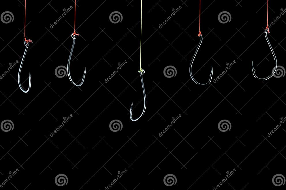 Floating Hooks stock image. Image of angling, orange - 28614857