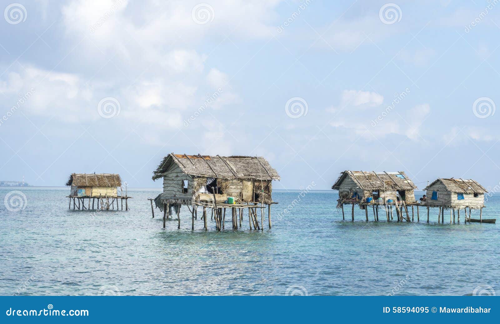 Floating house stock image. Image of peaceful, kapalai - 58594095