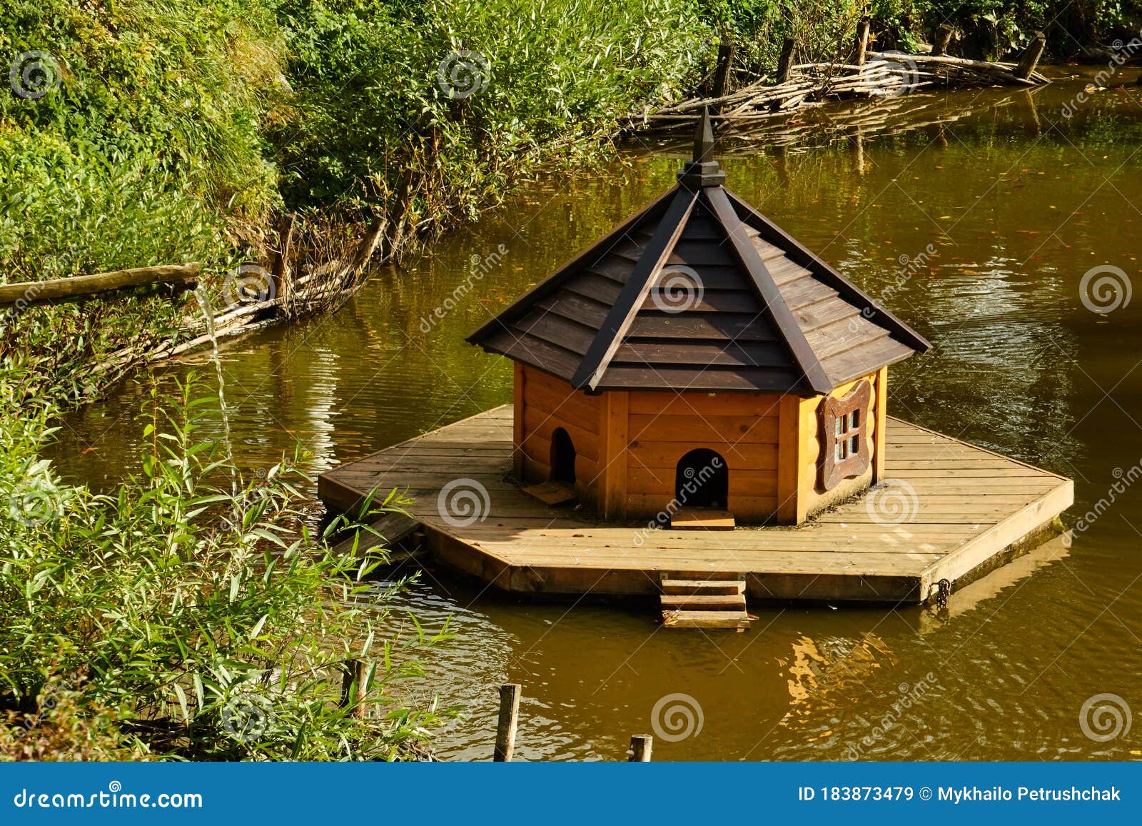 Floating House on the Water , House for Animals Stock Image - Image of ...