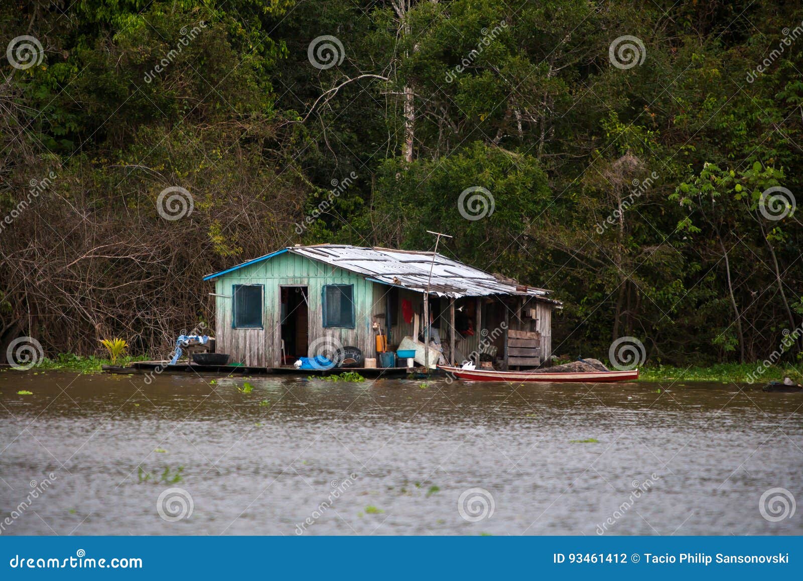 Floating Houses in Amazon River Stock Photo - Image of brazil, house ...