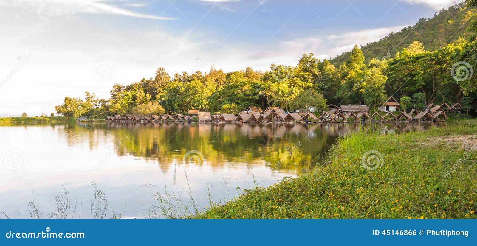 Floating hut stock photo. Image of nature, dawn, evening - 45146866