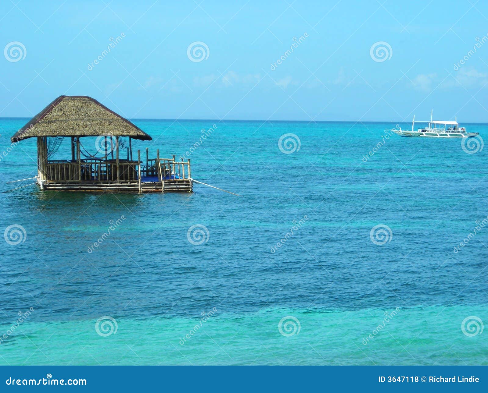 Floating Hut at Tropical Island Stock Photo - Image of island, remote ...