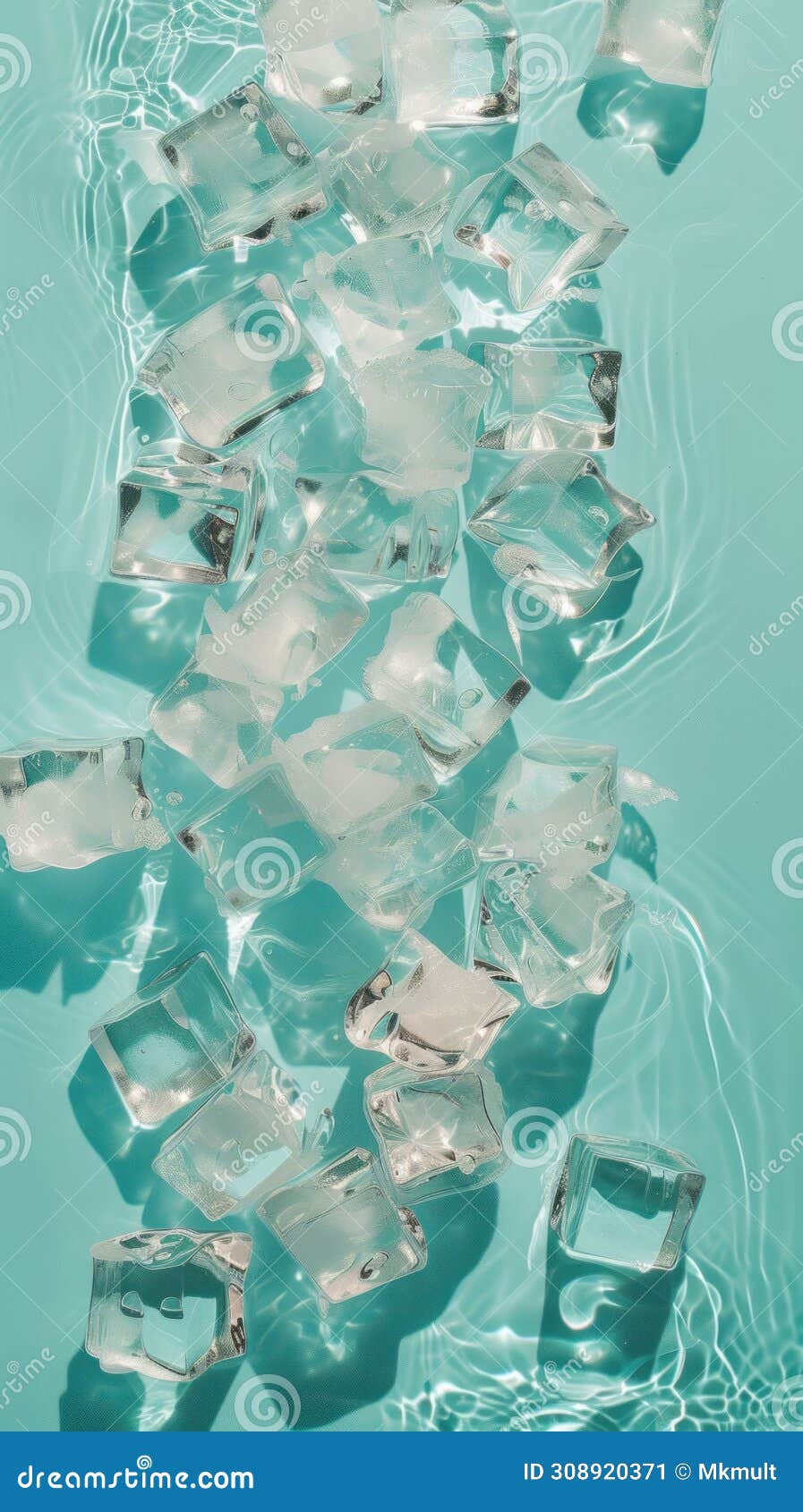 Floating Ice Cubes in Pool of Water Stock Image - Image of clear ...