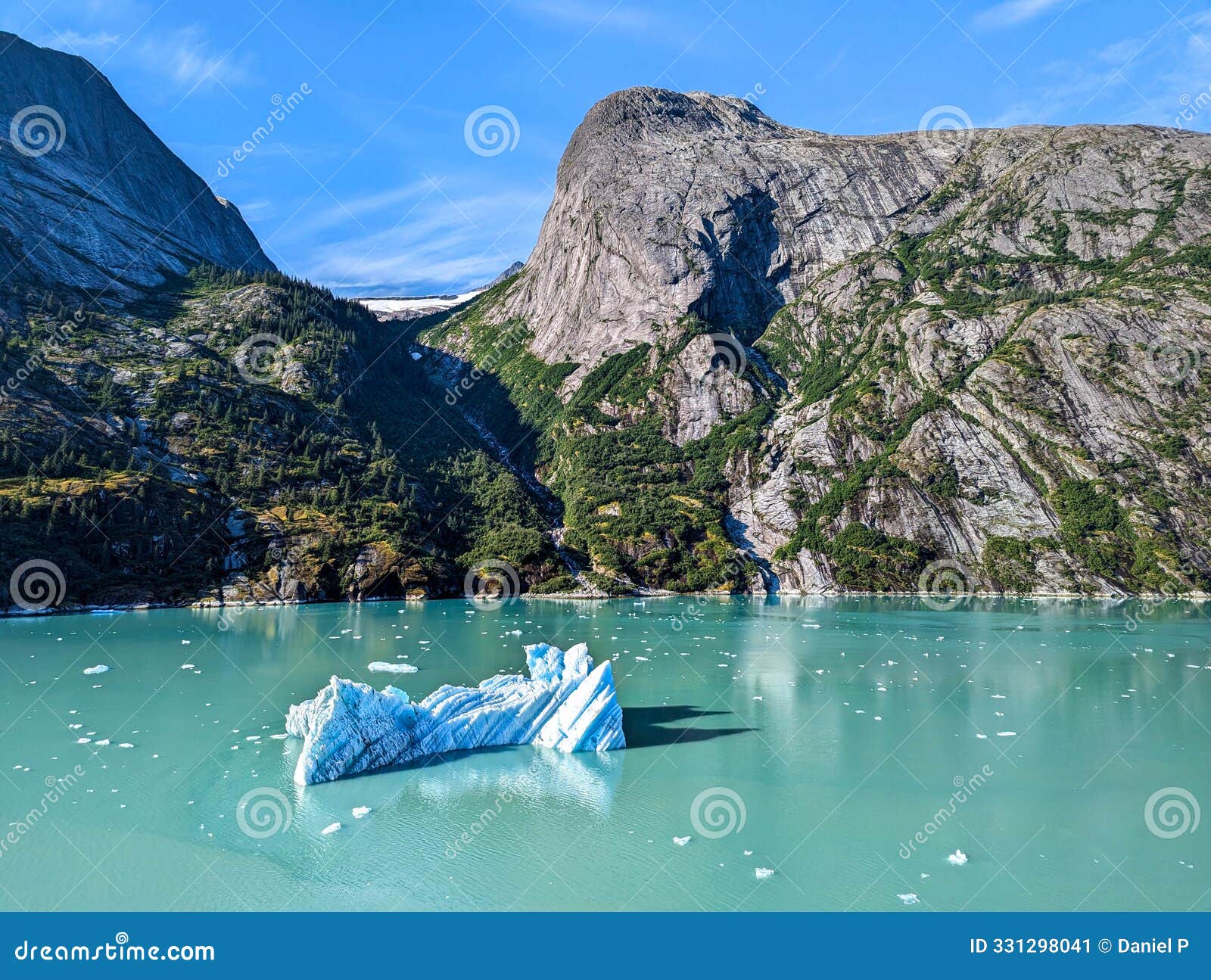 Floating Ice in the Endicott Arm, Alaska Stock Image - Image of green ...