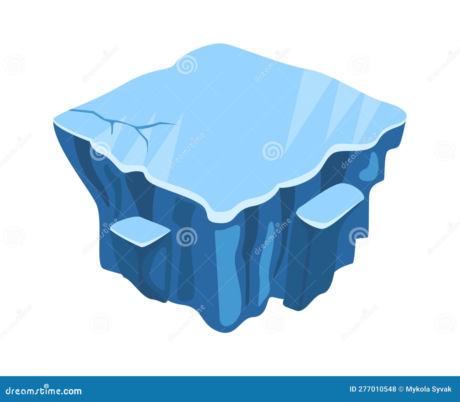 Floating Ice Island stock vector. Illustration of vector - 277010548