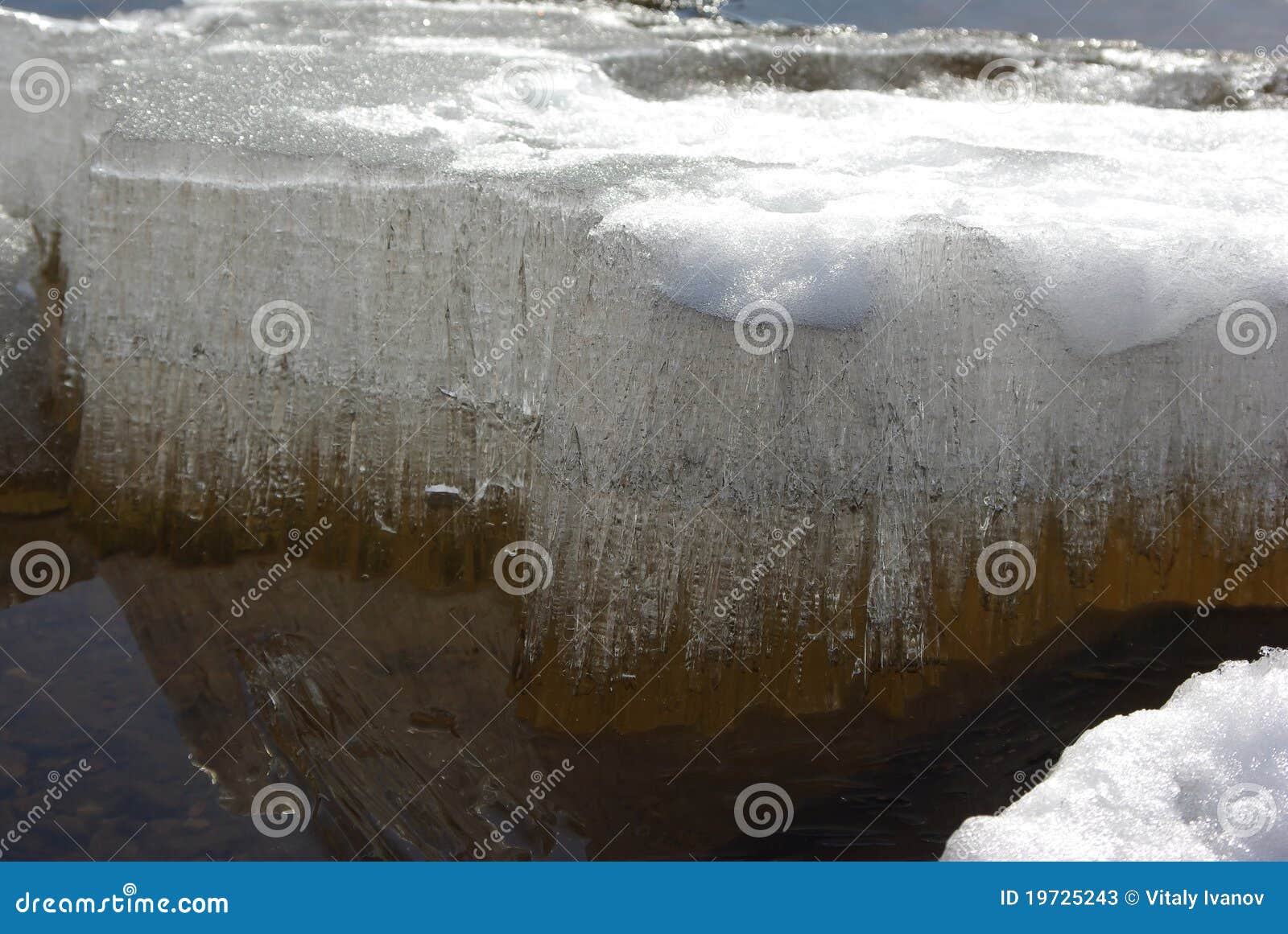Floating of ice in spring stock image. Image of flowing - 19725243